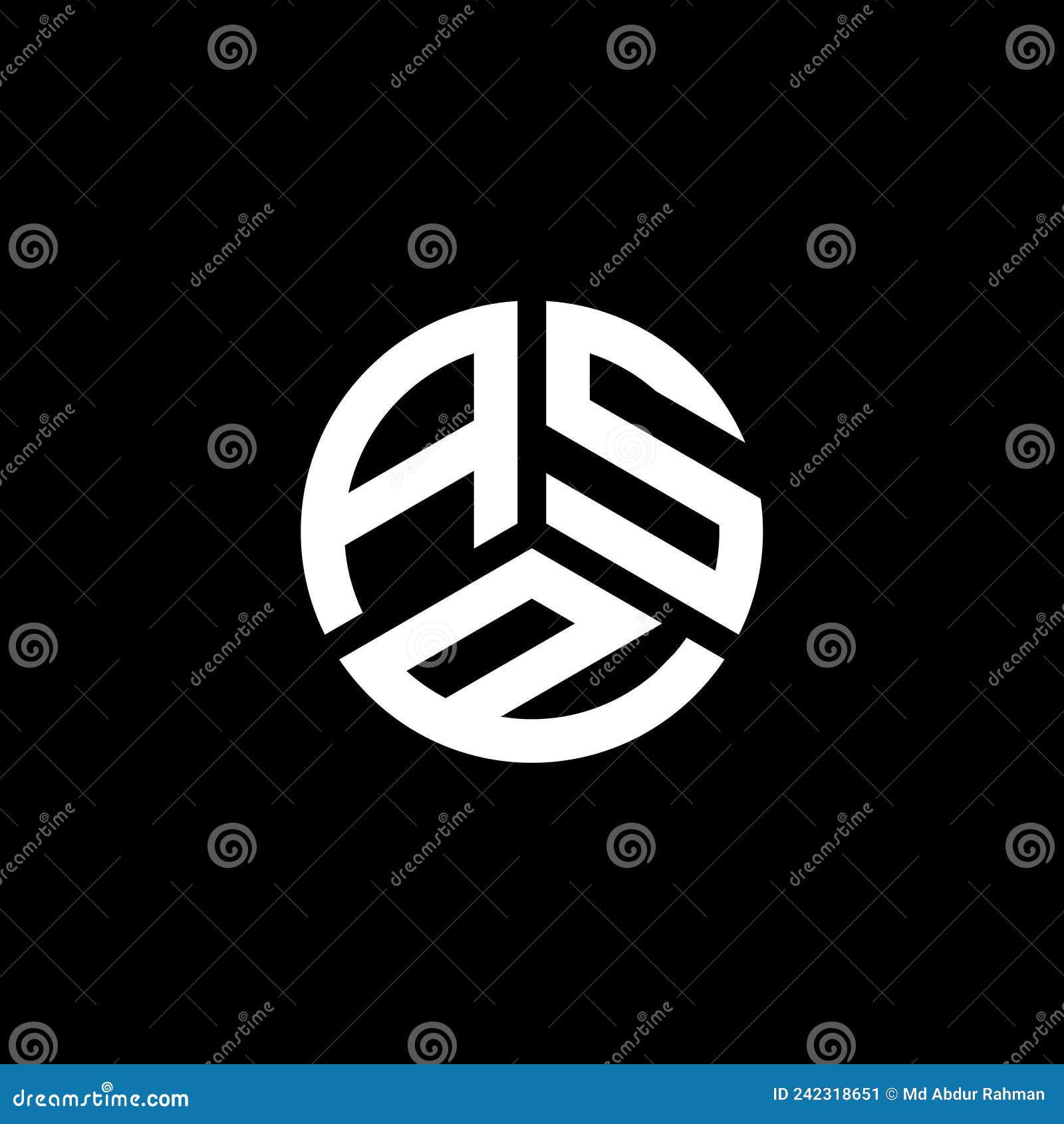 ASP Letter Logo Design on White Background. ASP Creative Initials ...