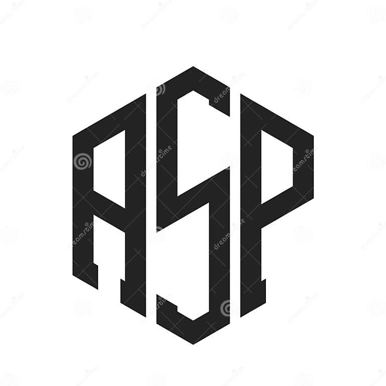ASP Logo Design. Initial Letter ASP Monogram Logo Using Hexagon Shape ...