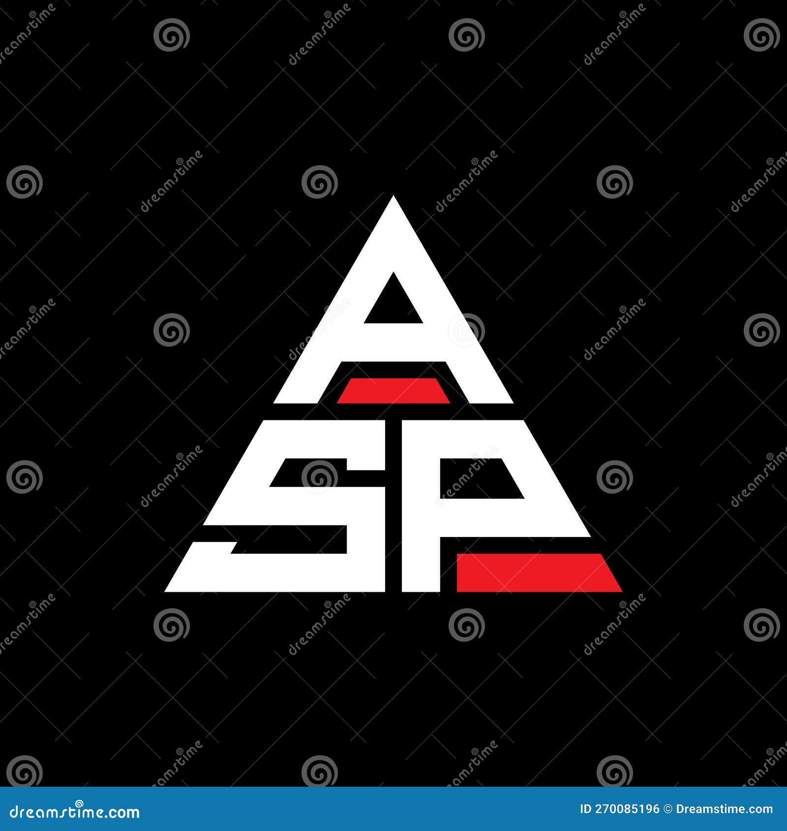 ASP Triangle Letter Logo Design with Triangle Shape. ASP Triangle Logo ...