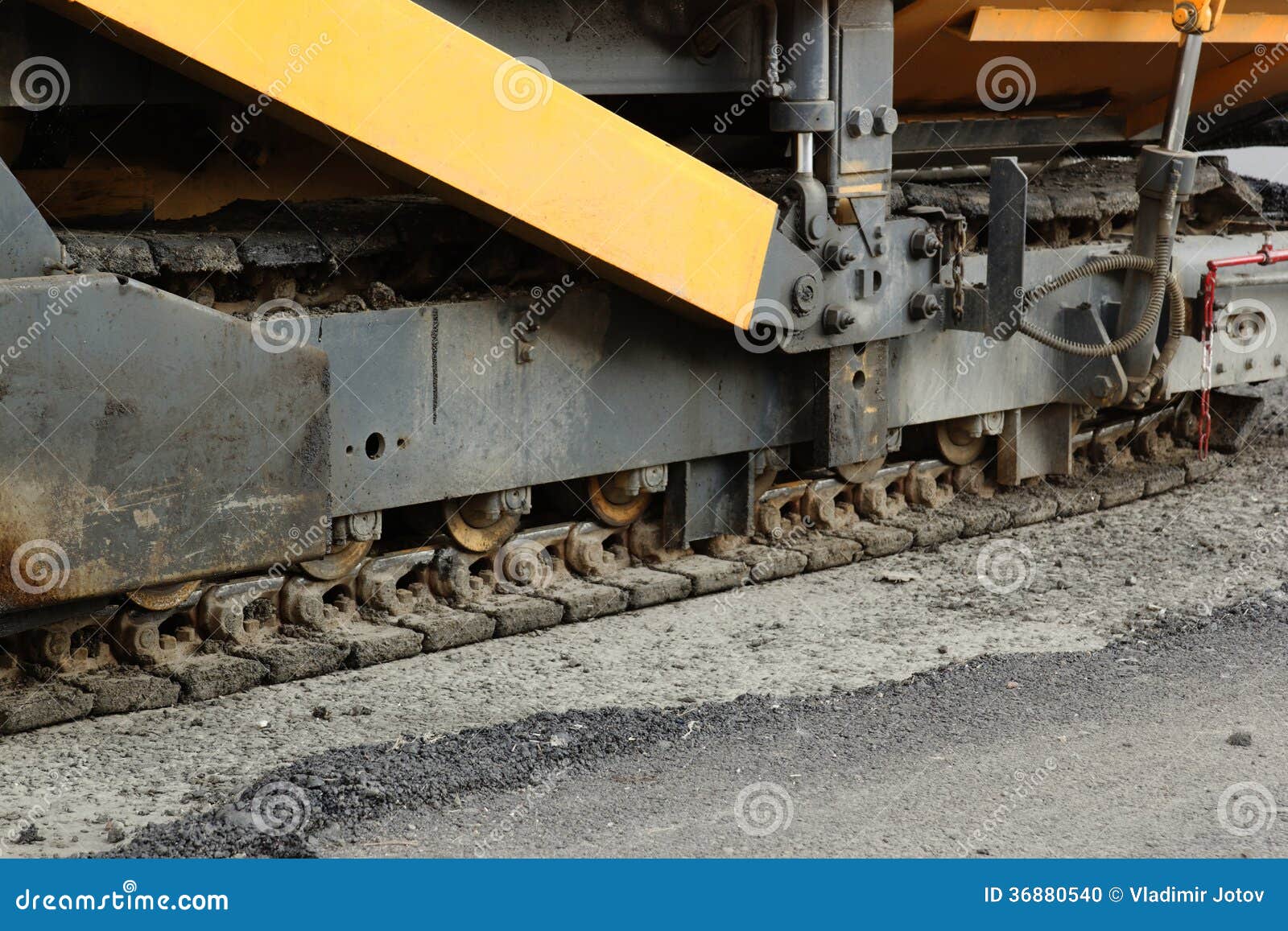 Aspahlt Paving Machine S Track Stock Photo - Image of machine ...