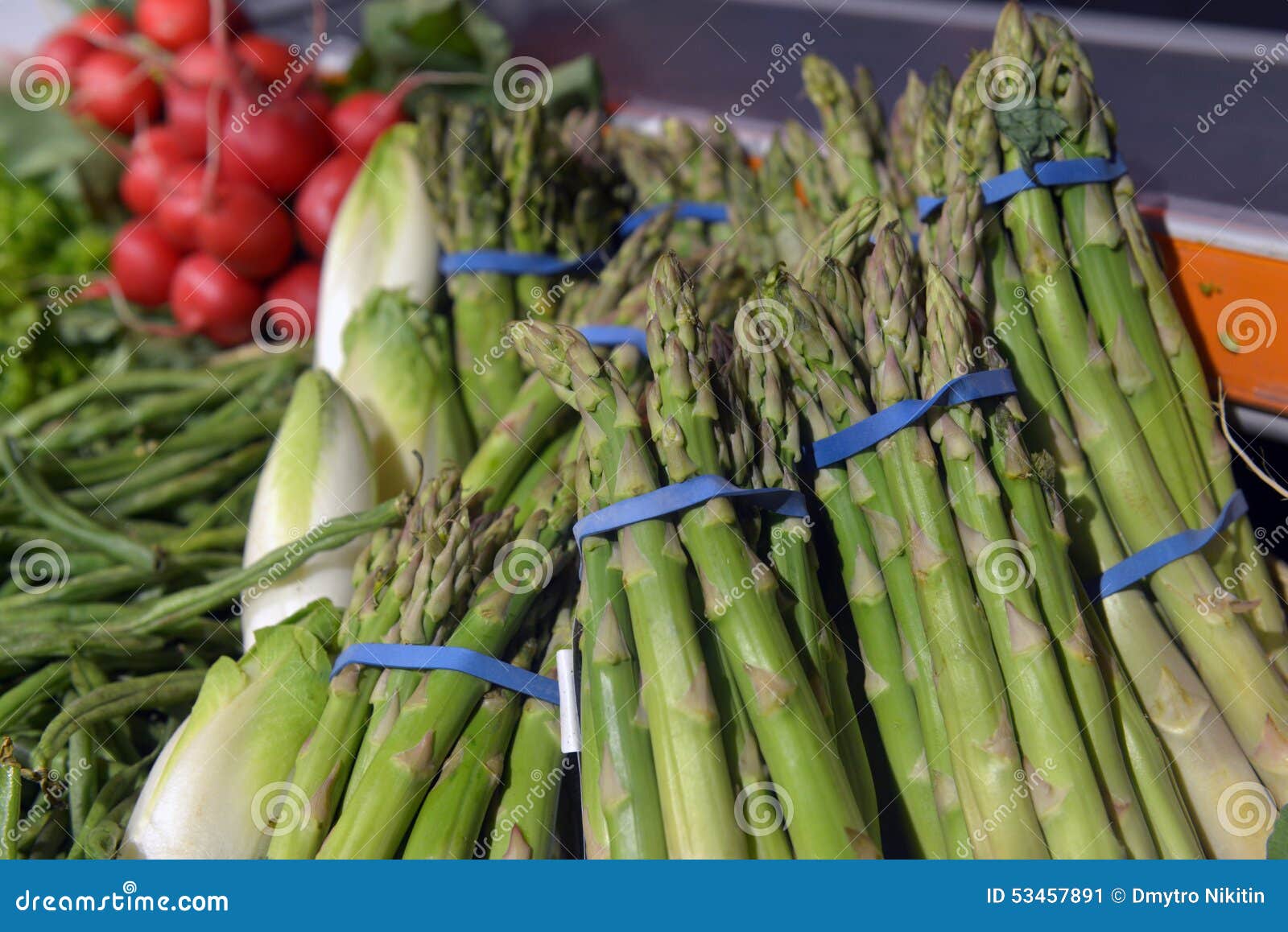 Asparagus on display stock image. Image of cauliflower - 53457891