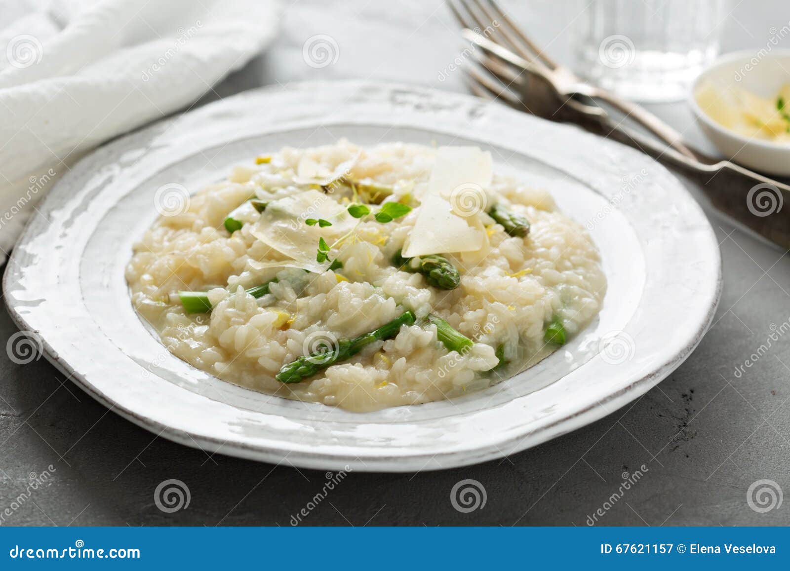 Asparagus Lemon Risotto with Parmesan Stock Image - Image of italy ...