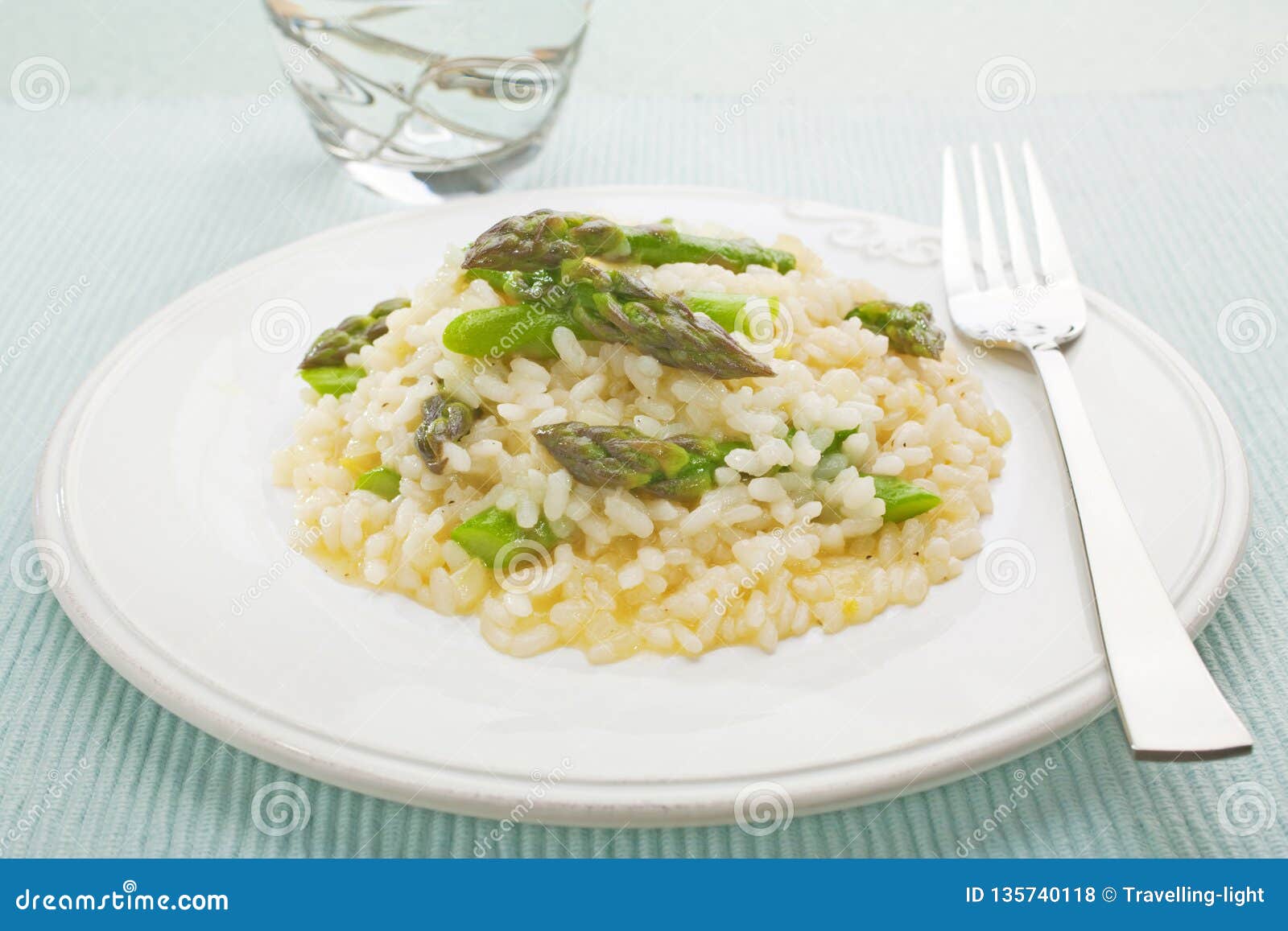 Asparagus Risotto Plated stock photo. Image of risotto - 135740118