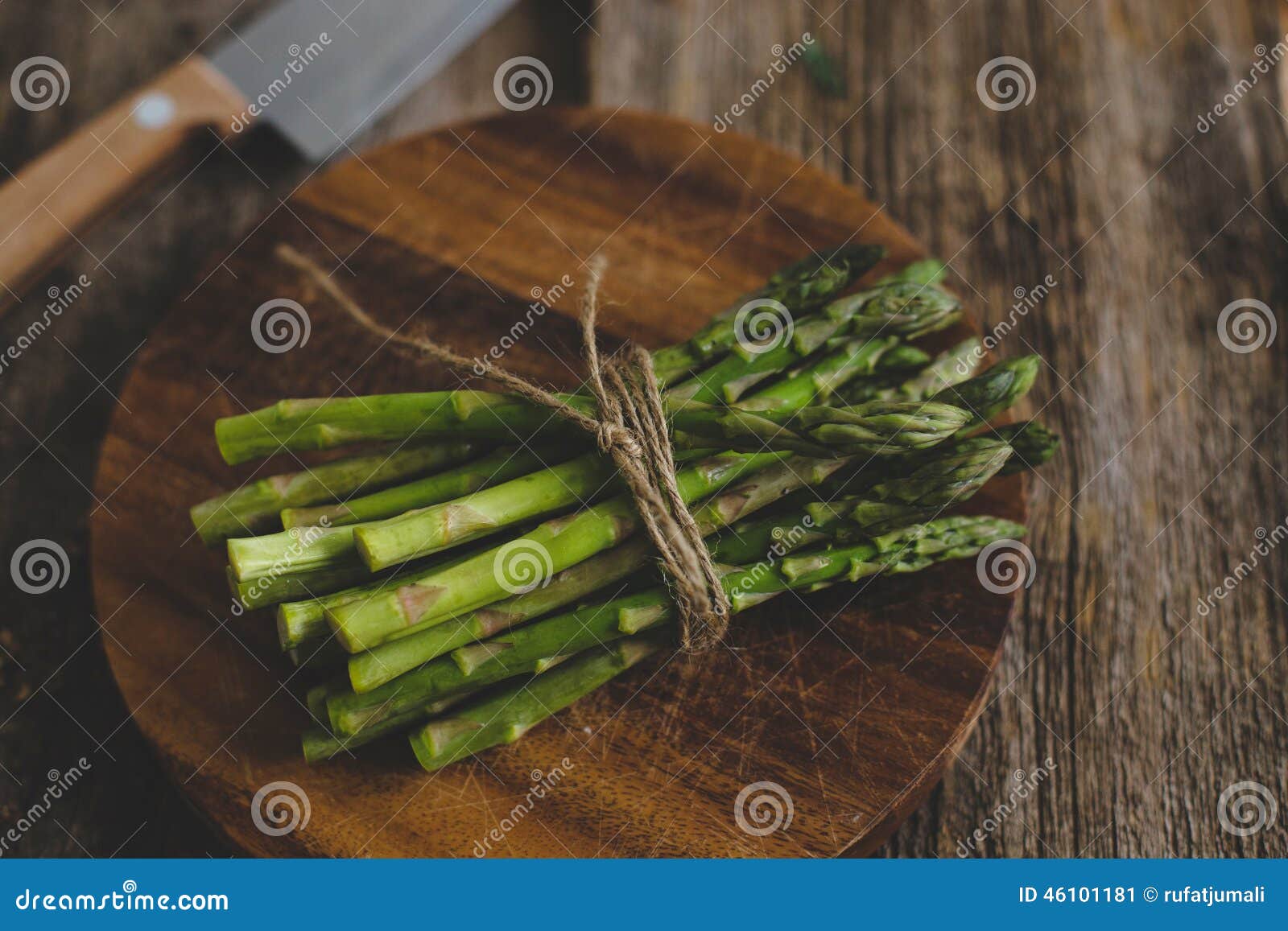 Asparagus on the table stock image. Image of harvest - 46101181
