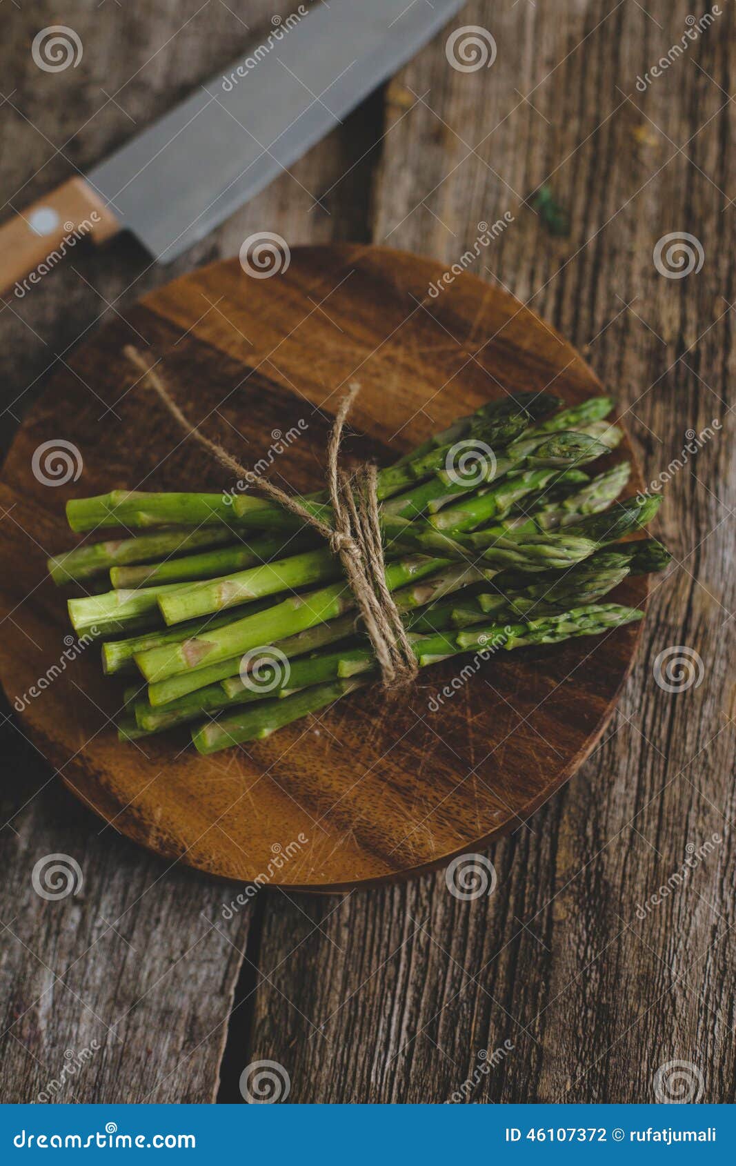 Asparagus on the table stock photo. Image of harvest - 46107372