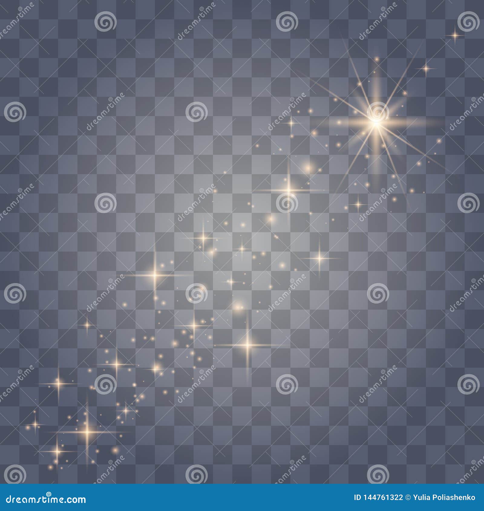 Vector Sparkles on Transparent Background. Stock Vector - Illustration ...