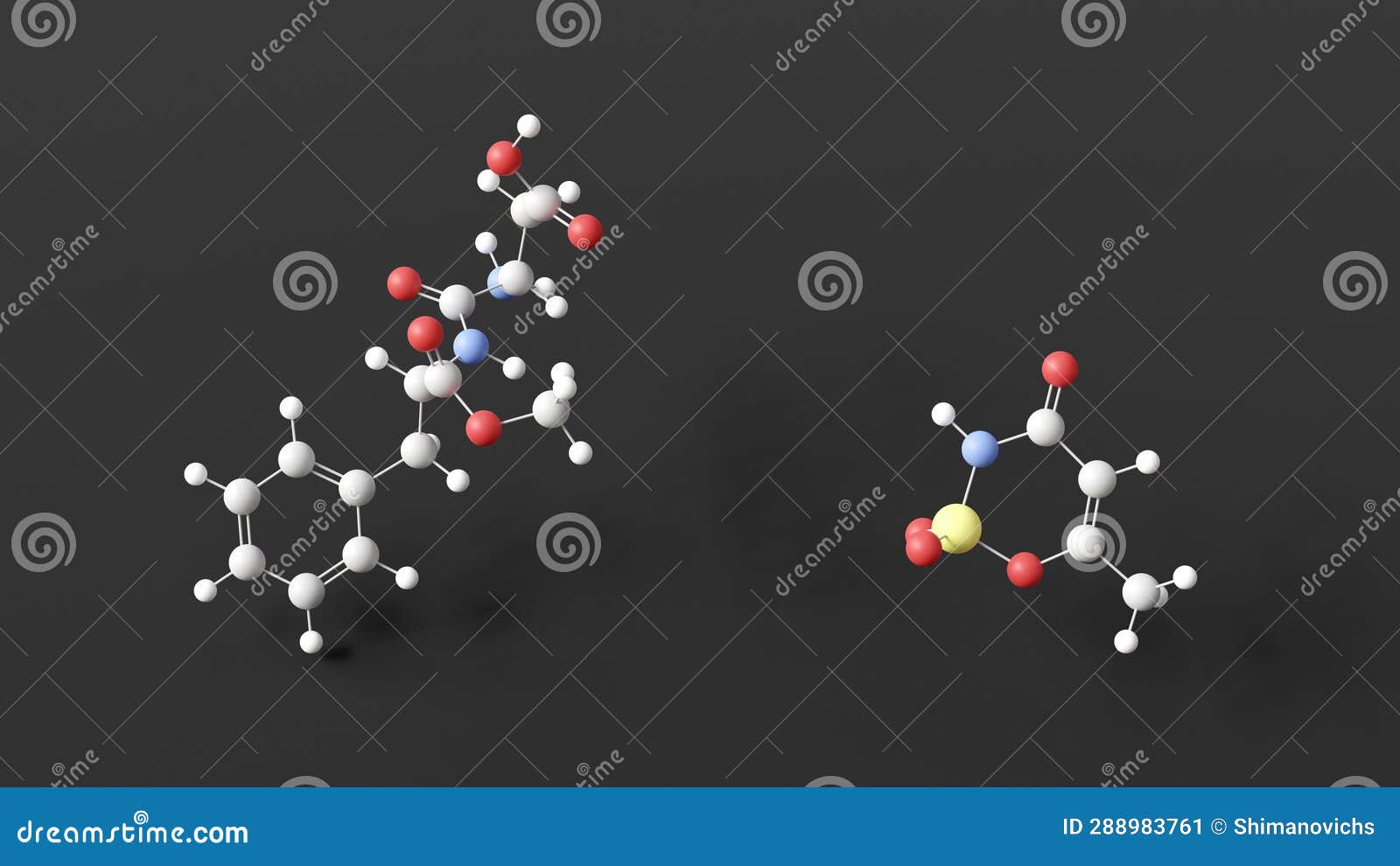 Aspartame-acesulfame Salt Molecule, Molecular Structure, Food Additive ...