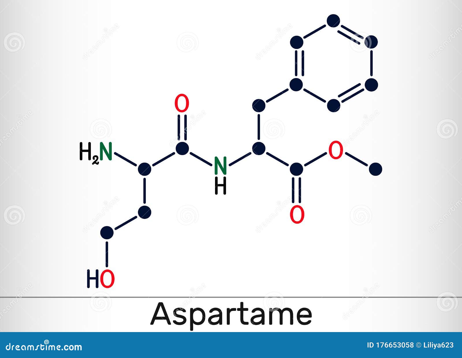Aspartame, APM, Molecule. Sugar Substitute and E951 Stock Vector ...