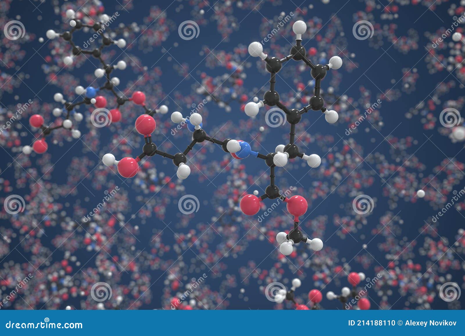 Aspartame Molecule Structure Illustration Royalty Free Stock
