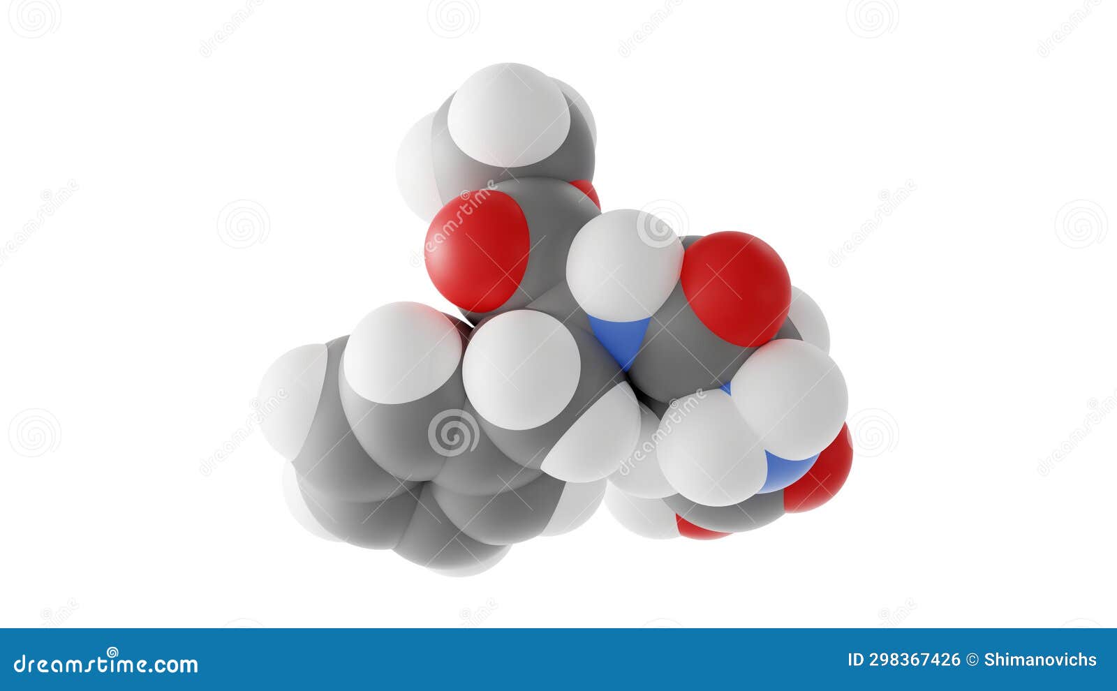 Aspartame Molecule Sugar Substitute Molecular Structure Isolated 3d