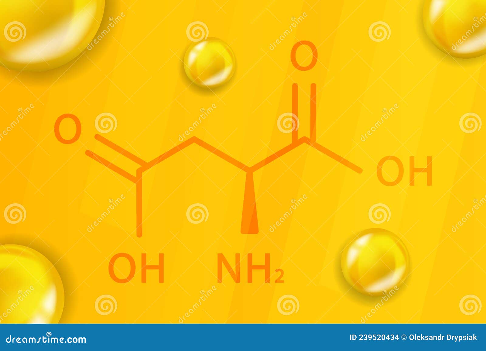 Aspartic Acid Chemical Formula. Aspartic Acid 3D Realistic Chemical ...