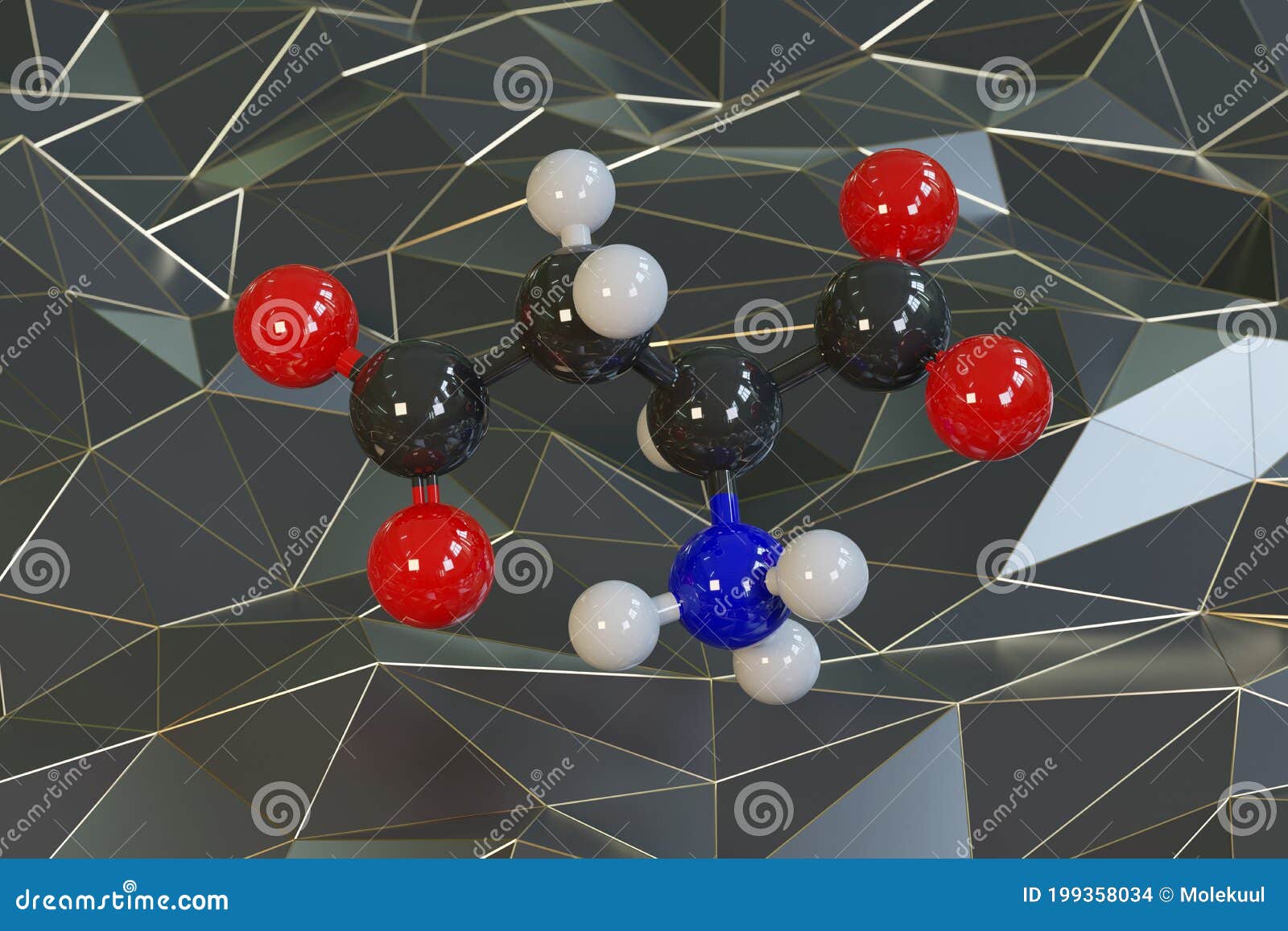 Aspartic Acid L-aspartic Acid, Asp, D Amino Acid Molecule Stock ...