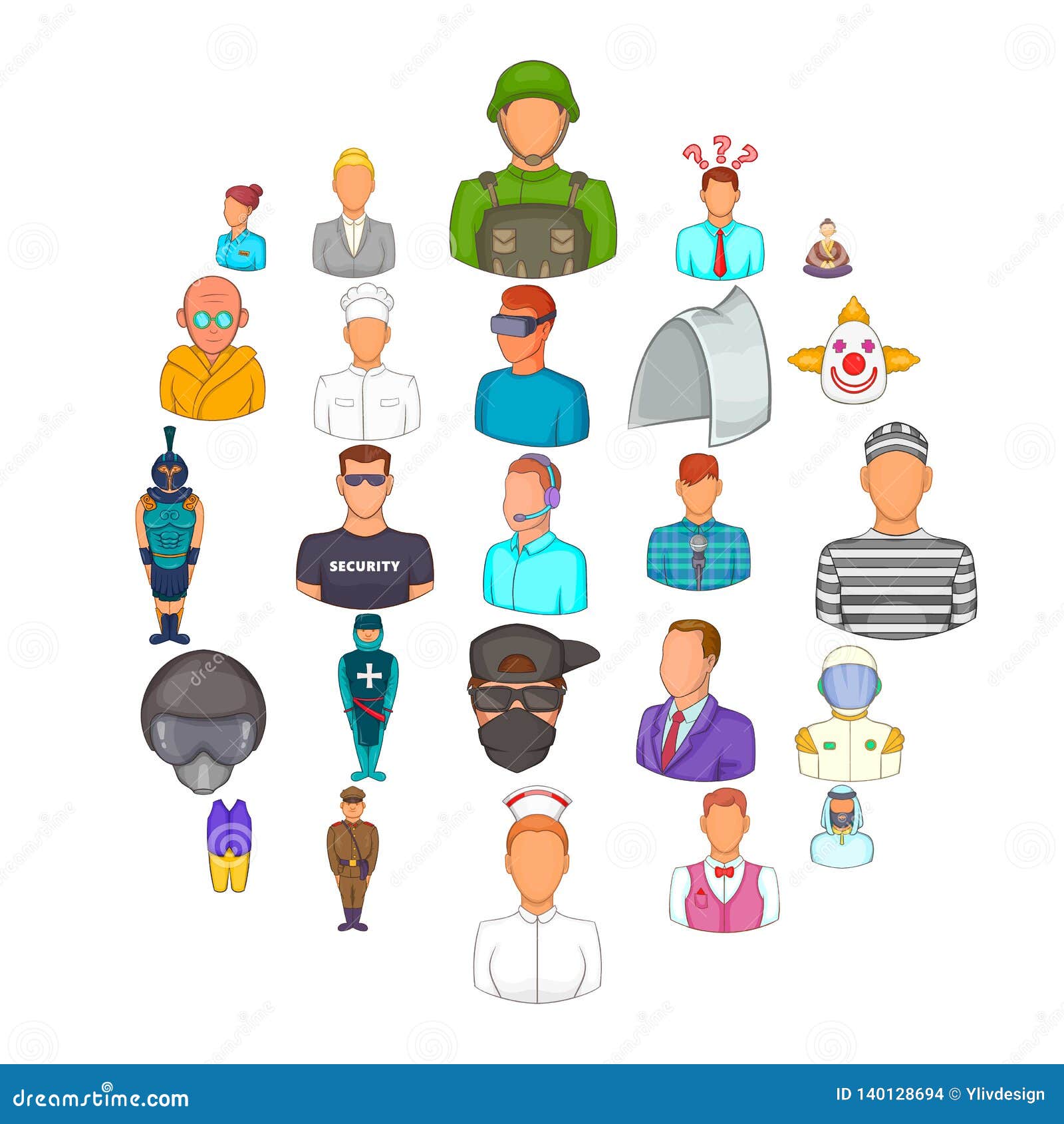 Aspect Icons Set, Cartoon Style Stock Vector - Illustration of national ...