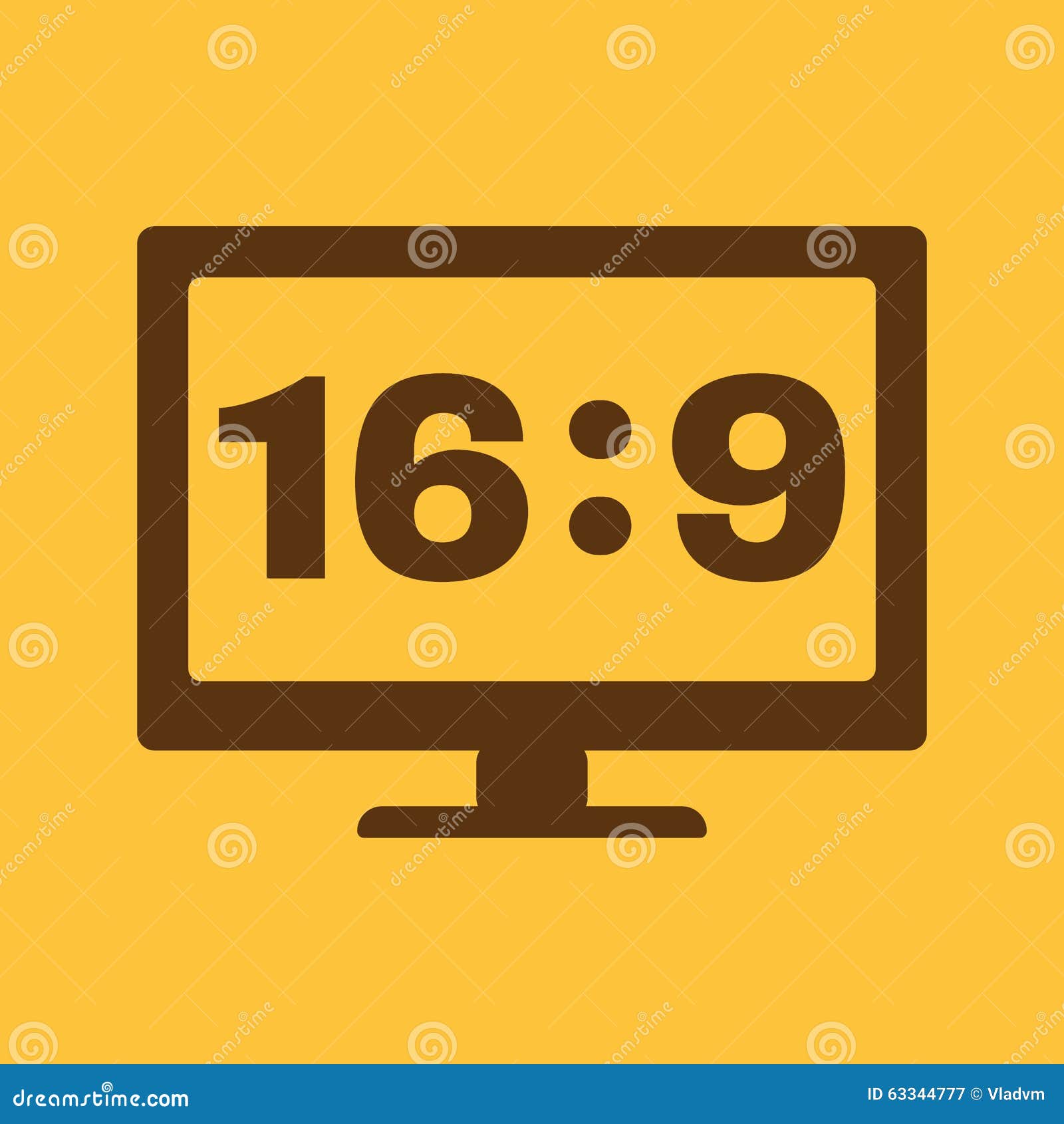 The Aspect Ratio 16 9 Widescreen Icon. Tv and Video Symbol Stock ...