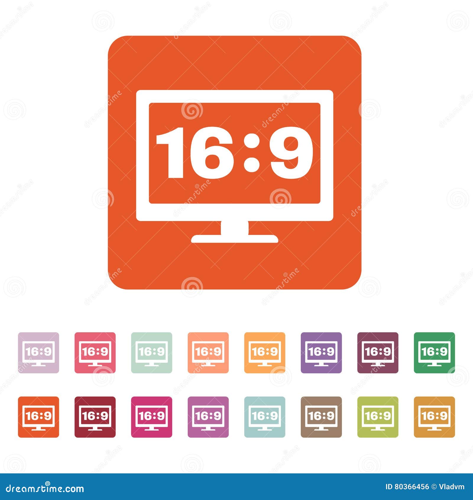 The Aspect Ratio 16 9 Widescreen Icon. Tv and Video Symbol Stock Vector ...