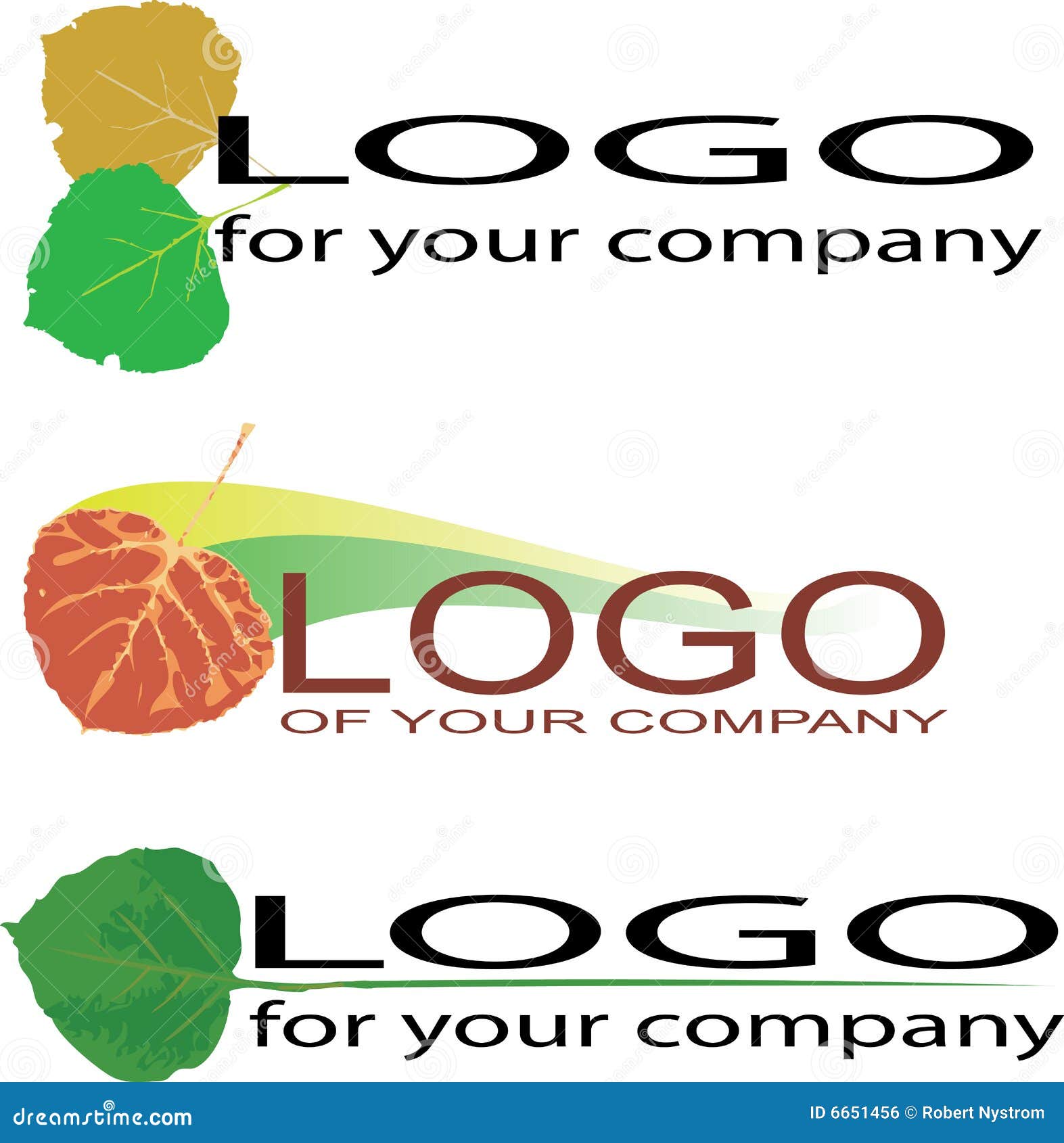 Aspen Leaf Logos stock vector. Illustration of conservation - 6651456