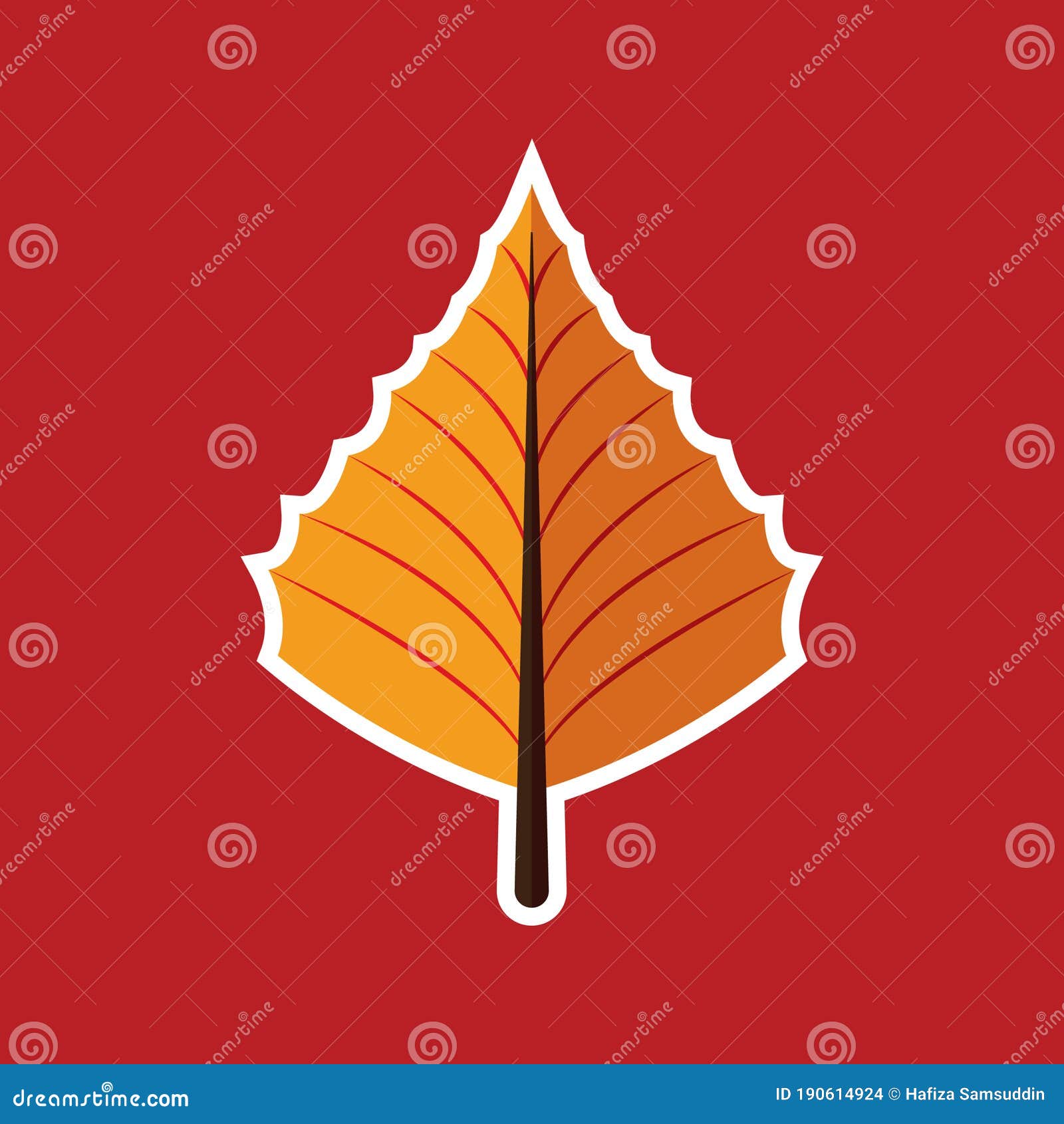 Aspen Leaf. Vector Illustration Decorative Design Stock Vector ...
