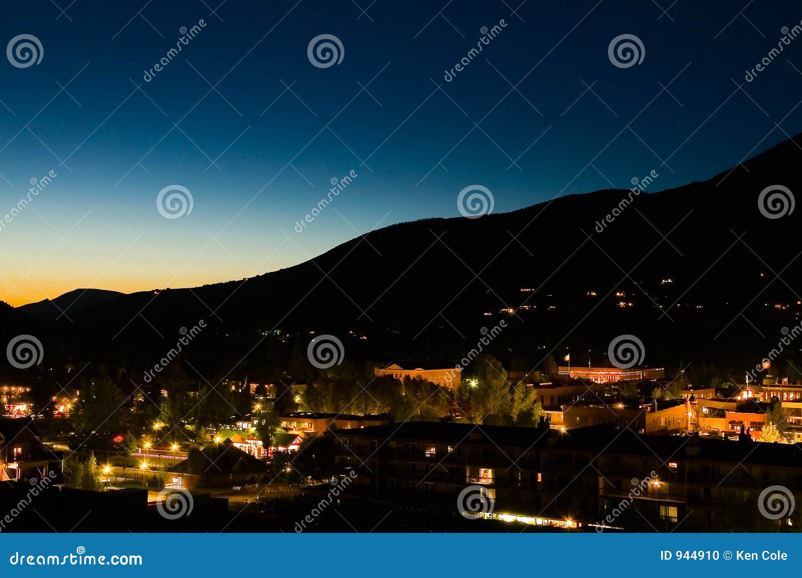 Aspen Sunset stock photo. Image of mountain, night, popular - 944910