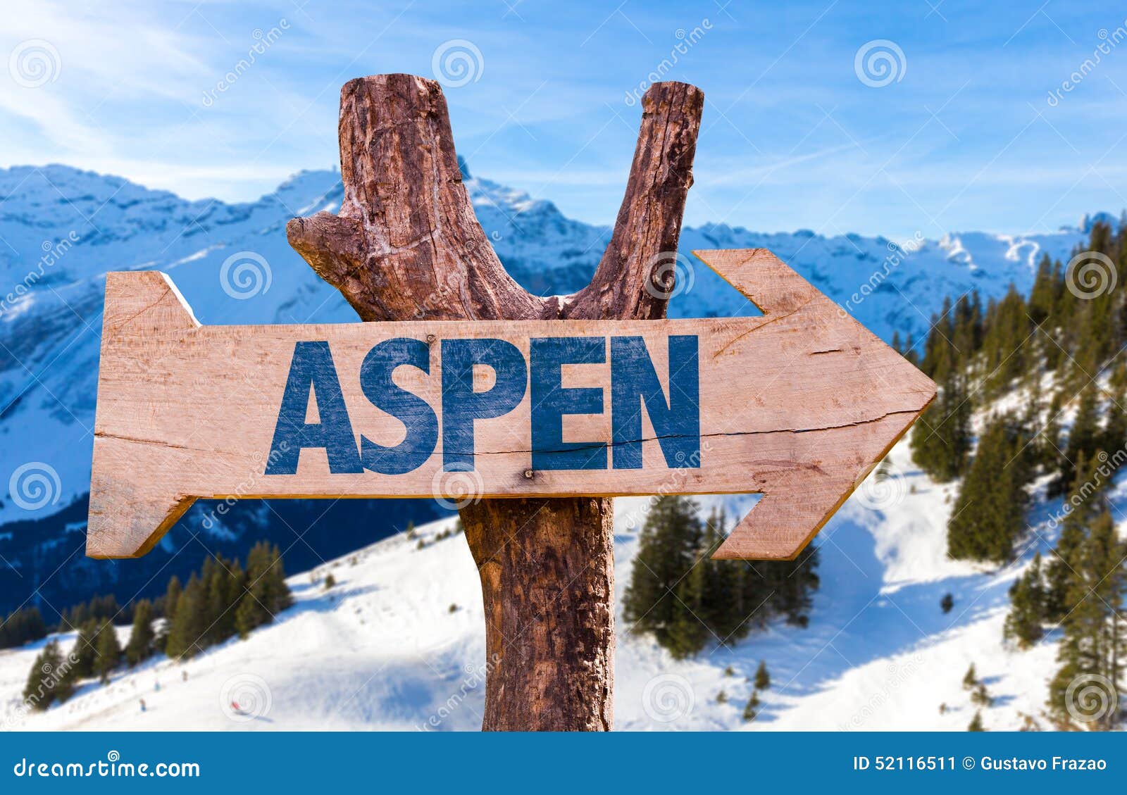 Aspen Wooden Sign with Alps Background Stock Image - Image of hiking ...