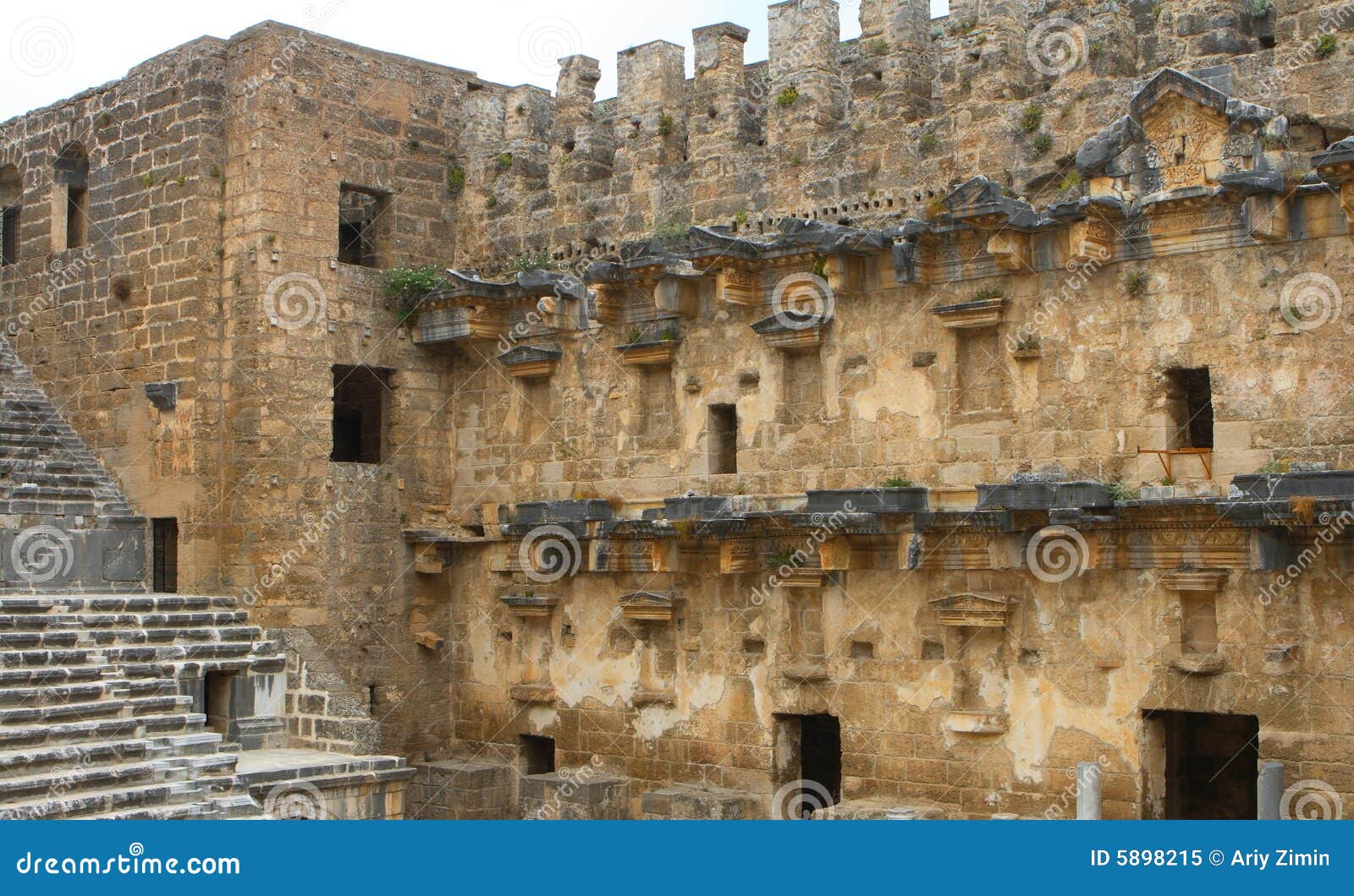 Aspendos amphitheatre stock image. Image of stone, preserved - 5898215