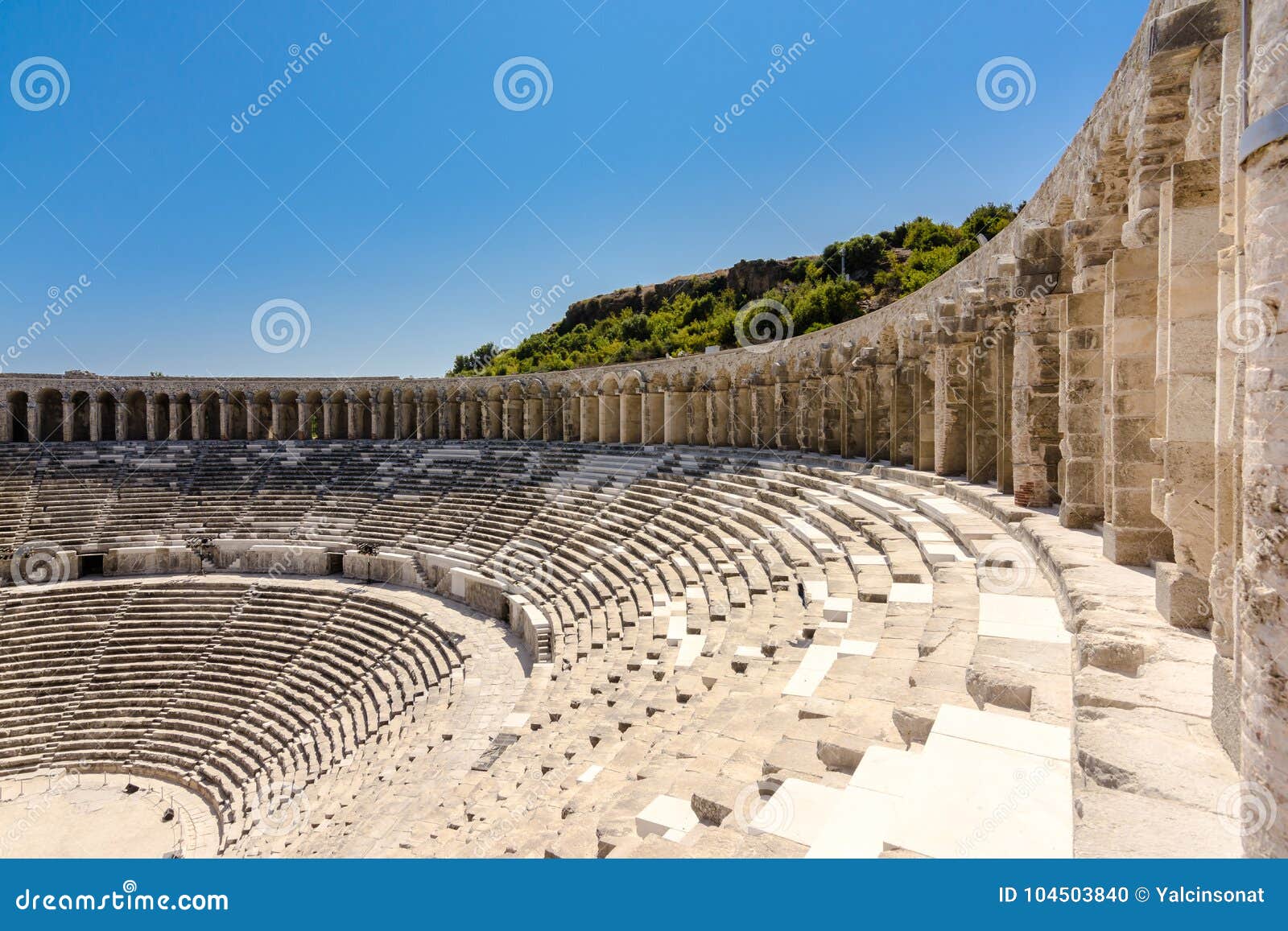 Aspendos-Amphitheatre Antalya Stockfoto - Bild von antike, stein: 104503840