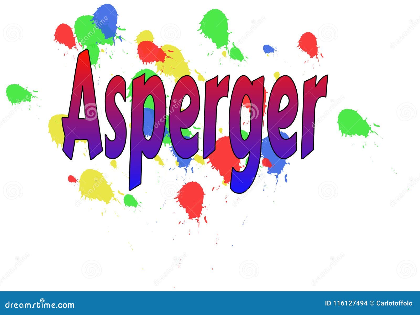 Asperger colorido - vector ilustración del vector. Ilustración de lazo ...