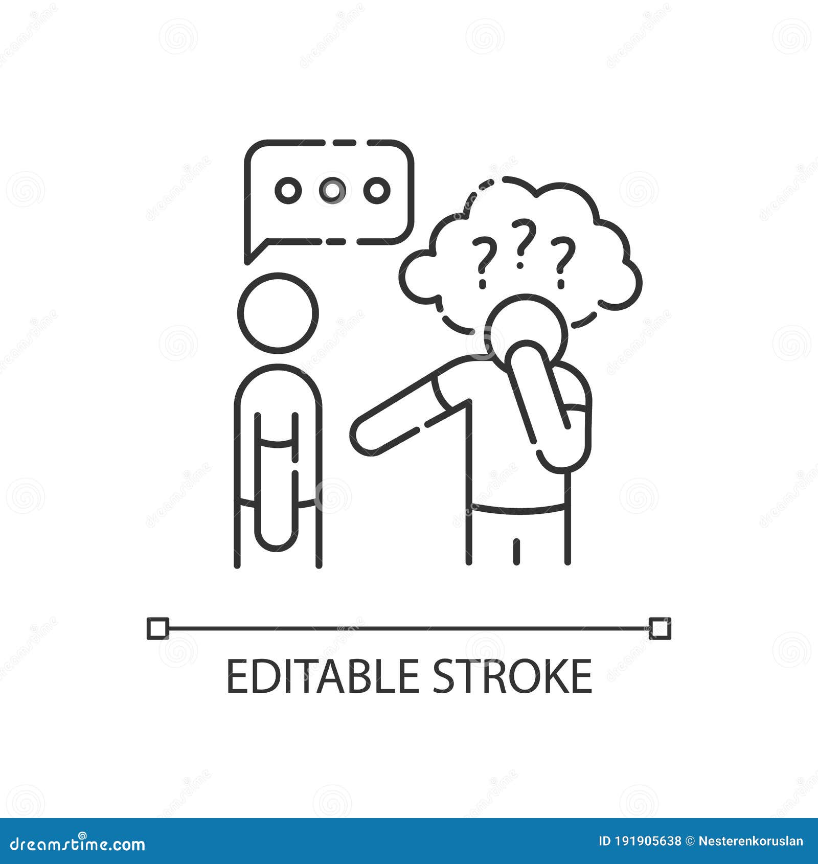 Asperger Syndrome Linear Icon Stock Vector - Illustration of impairment ...
