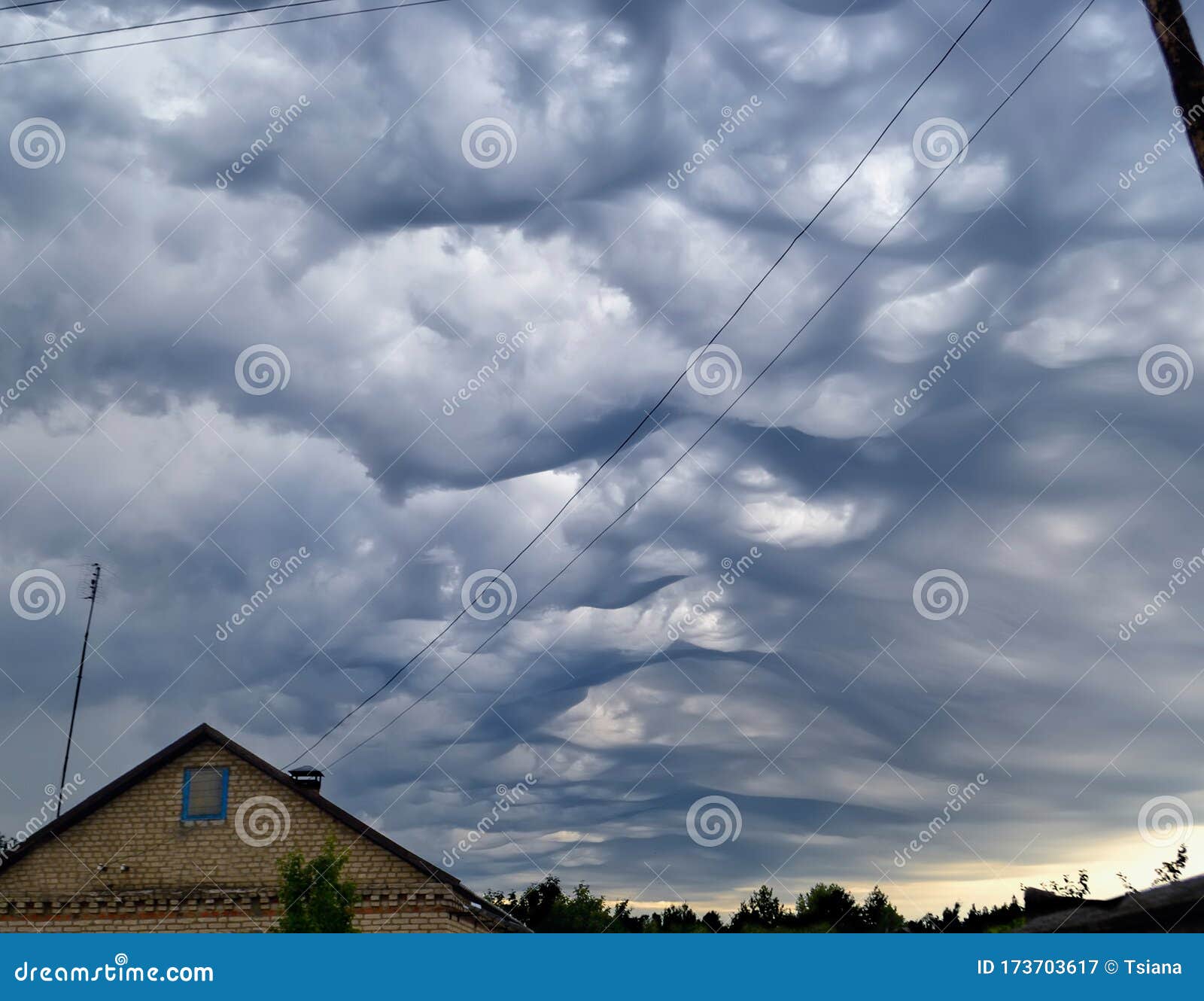 Asperitas Clouds - the Newest Cloud Type - before the Storm Stock Image ...