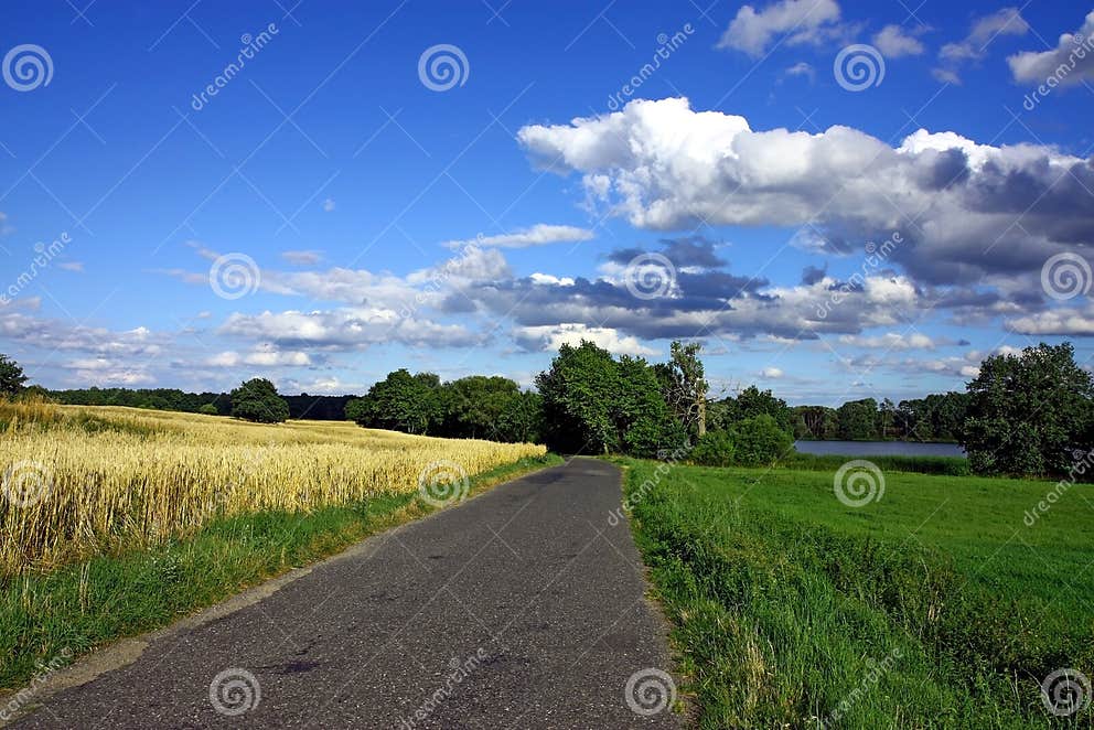 Asphal road in nature stock photo. Image of cloudscape - 7247588