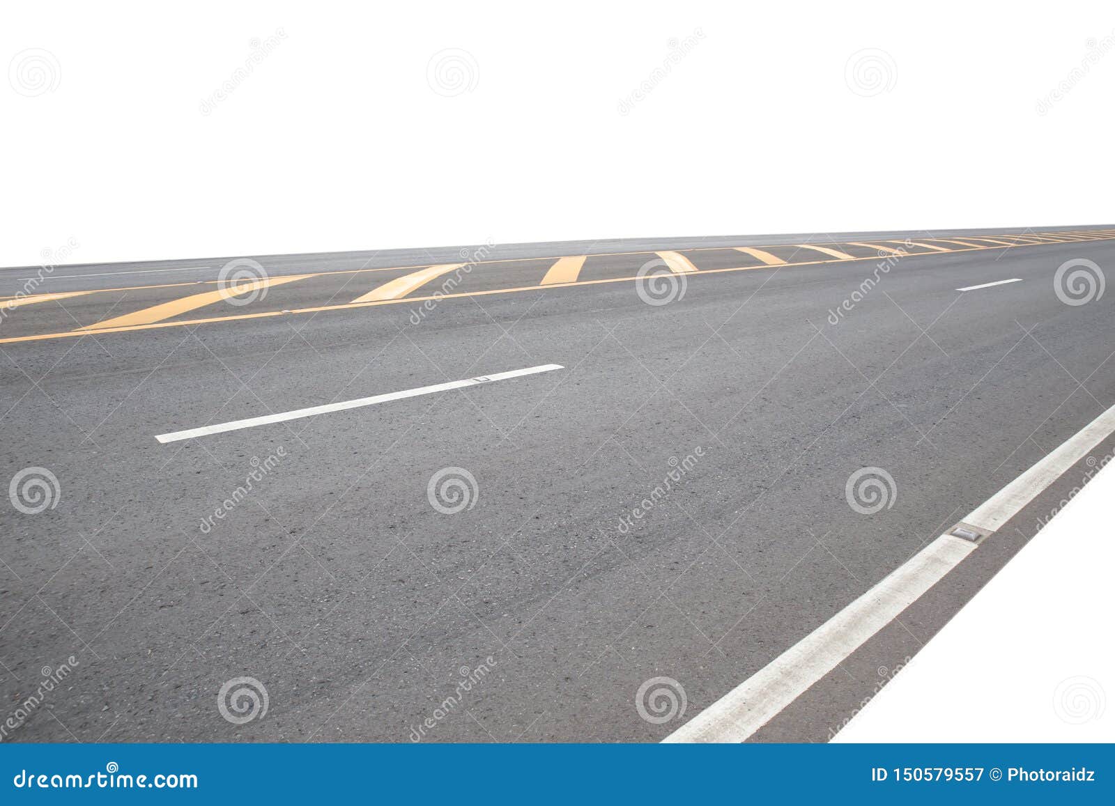 Asphalt Background Texture with Some Fine Grain with Road Line on White ...