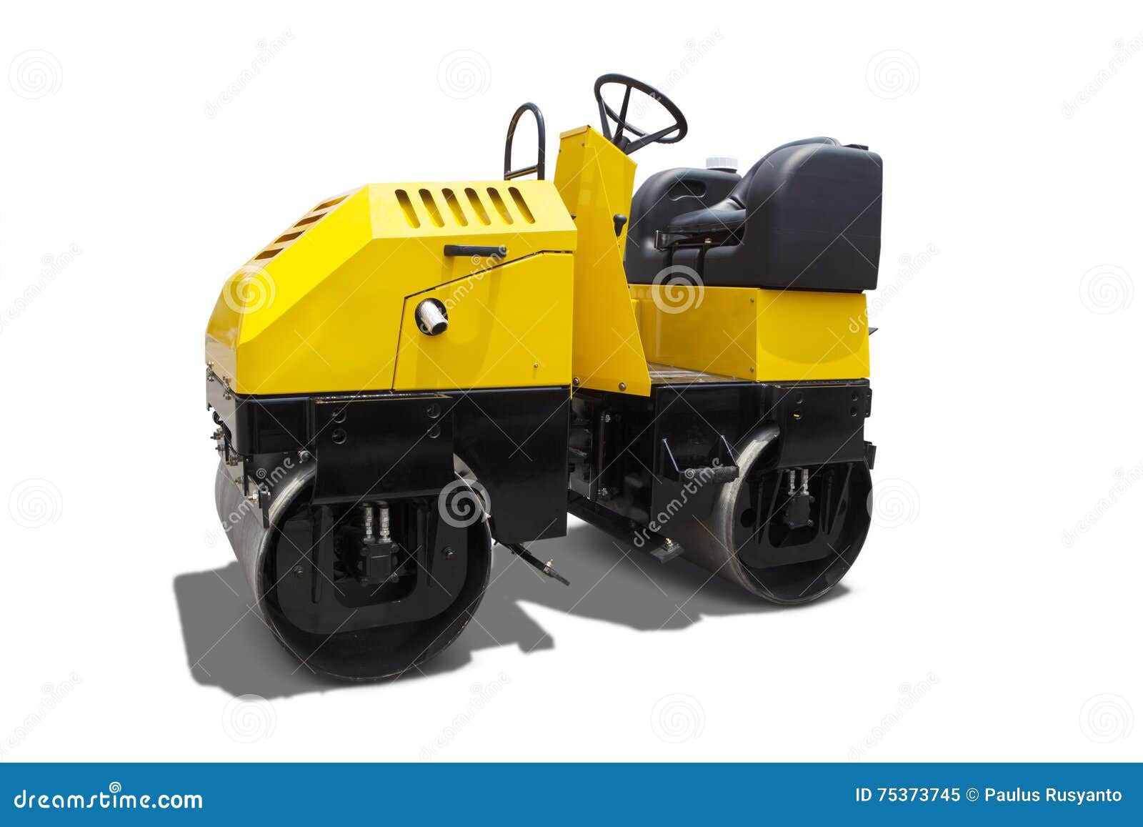 Asphalt Compactor Machine Isolated Stock Image - Image of power ...