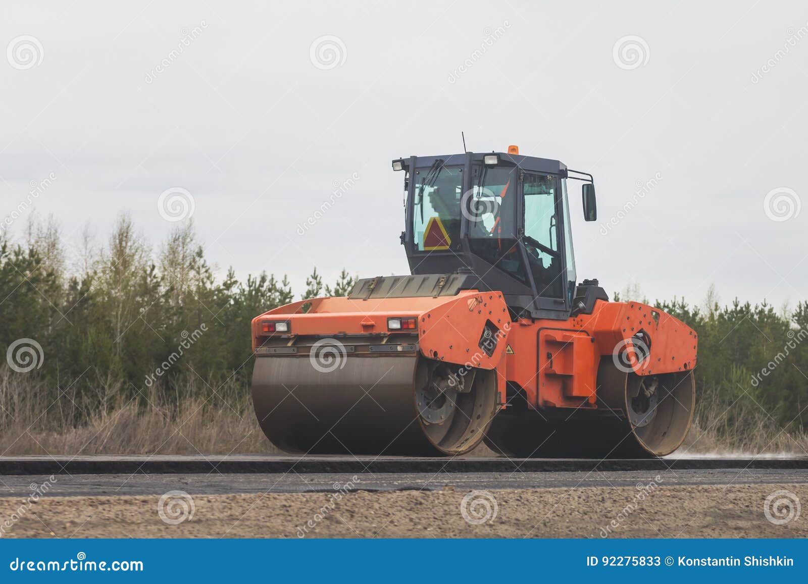 Compactor At Road Compaction Works Royalty-Free Stock Photo ...