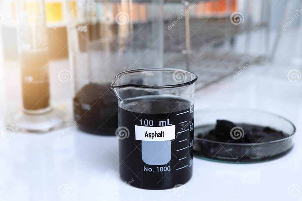 Asphalt in Container, Laboratory Quality Testing Concepts Stock Image ...