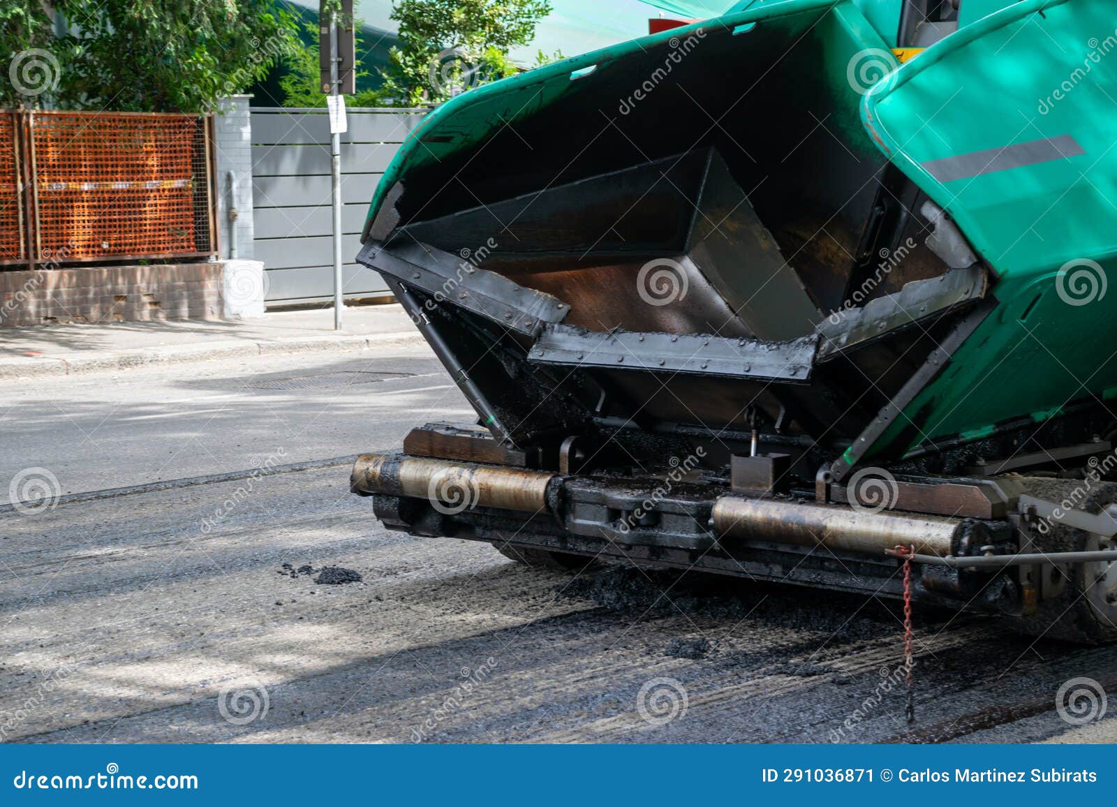 Asphalt Container Truck for Dumping in Road Work Stock Image - Image of ...