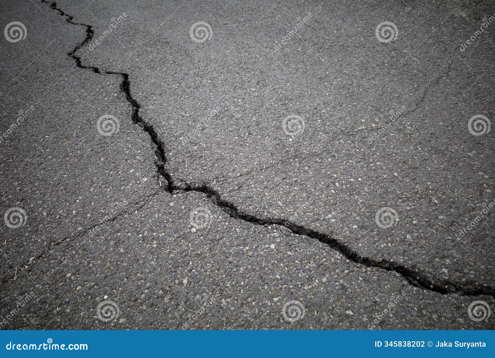 Asphalt Cracks, Road Surface Damage Due To Earthquake in Indonesia ...