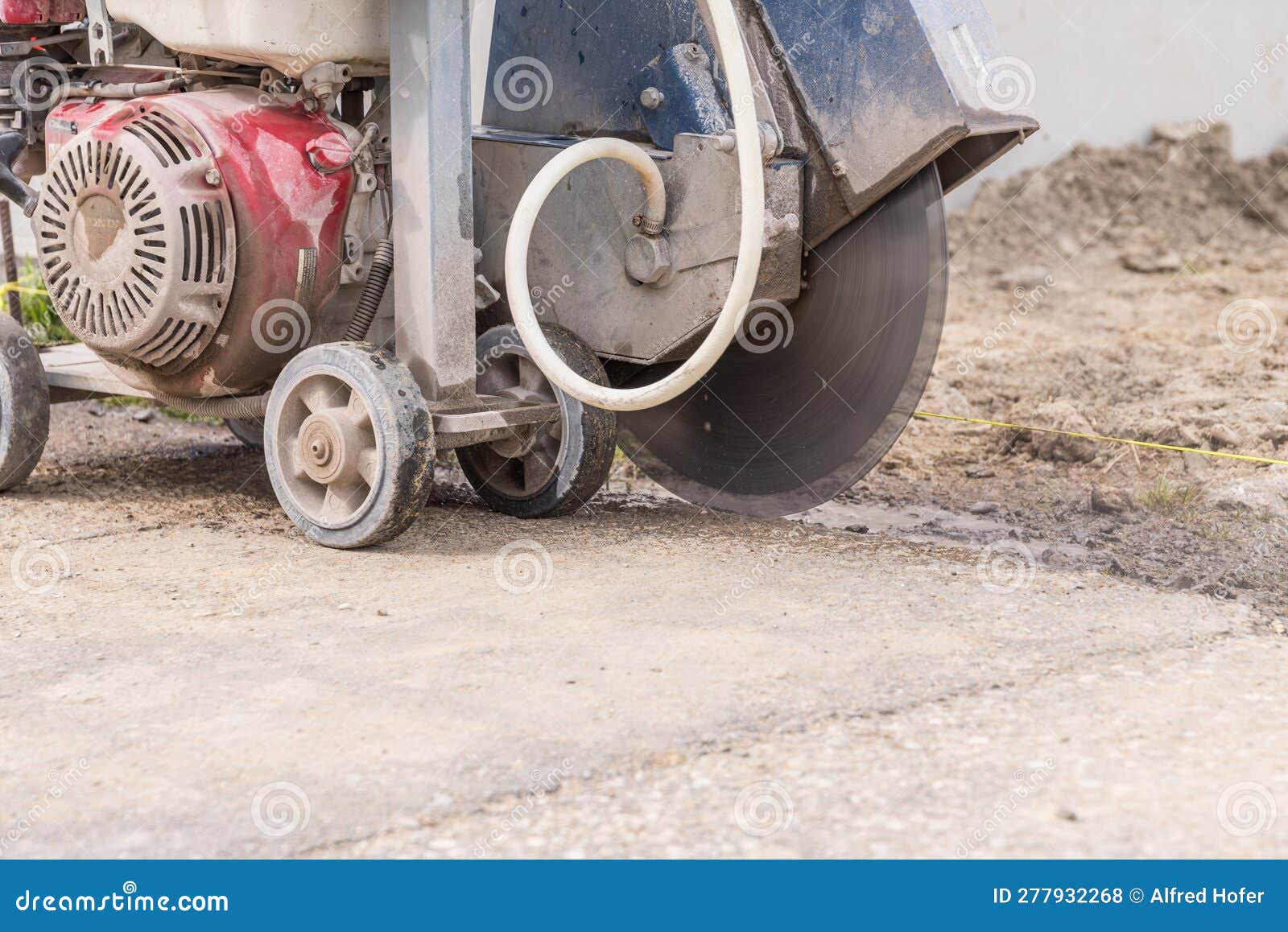 Asphalt Cutter on Construction Site - Floor Cutter Stock Photo - Image ...