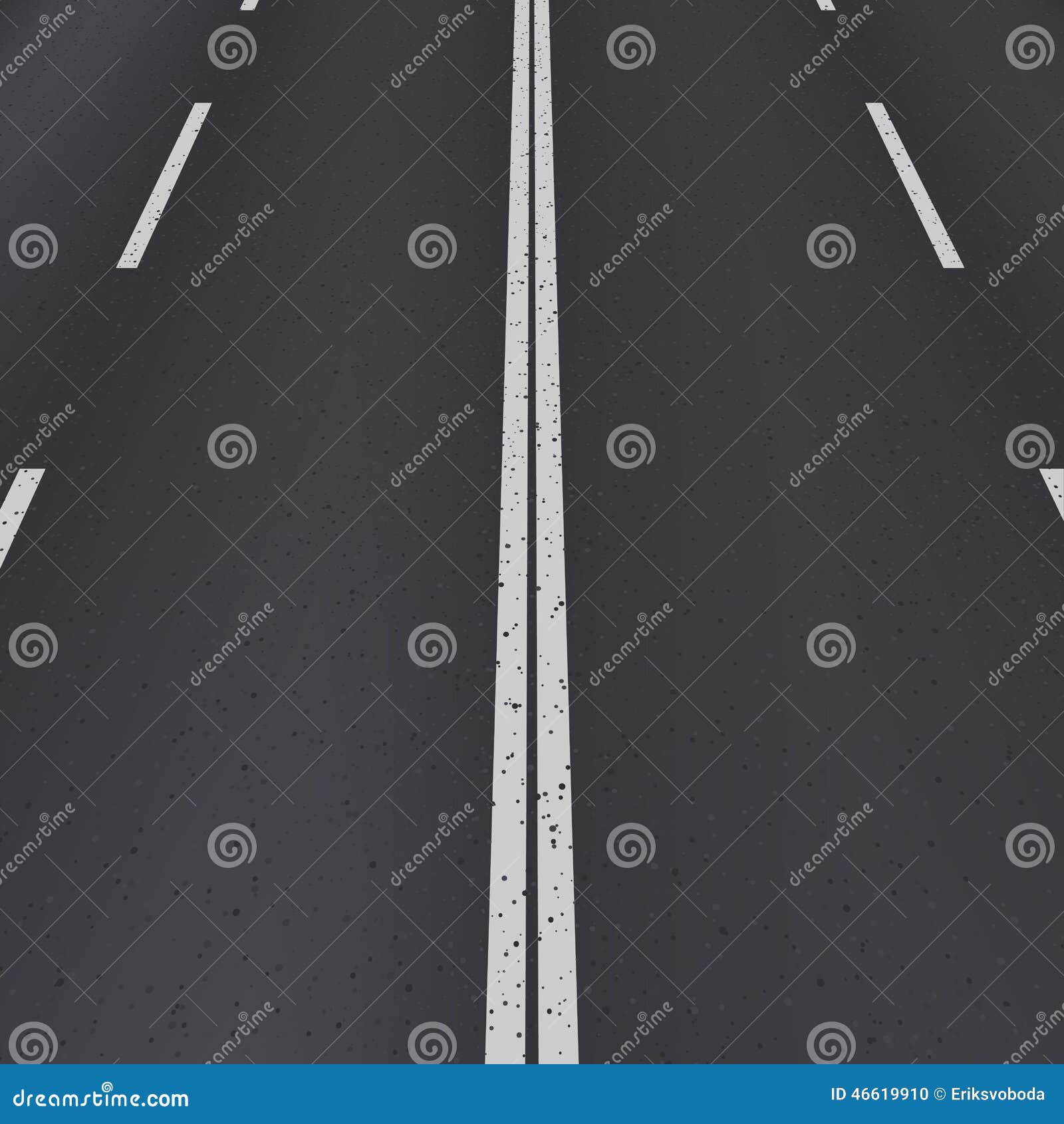 Asphalt Highway Perspective View. Stock Vector - Illustration of lane ...