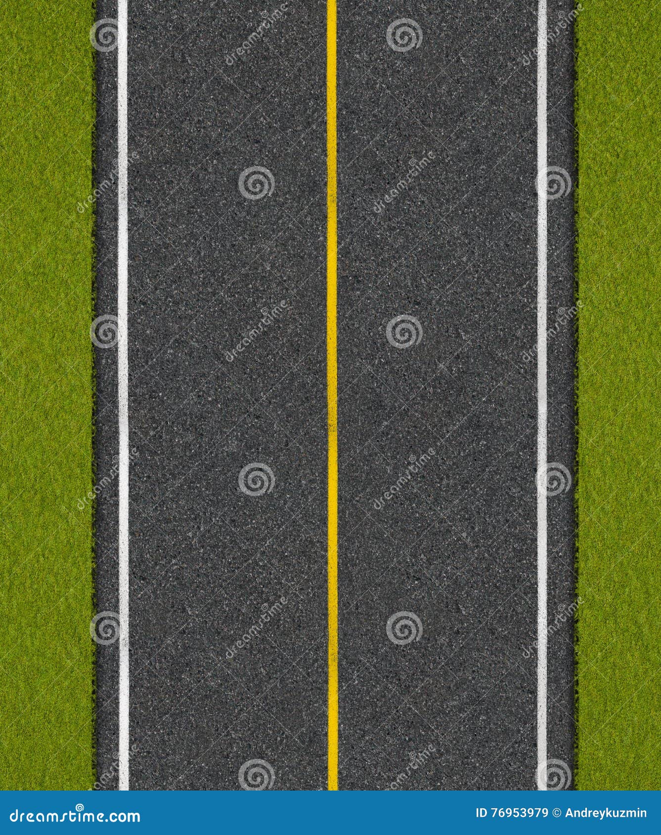 Asphalt Highway Road with Grass Top View Stock Image - Image of line ...