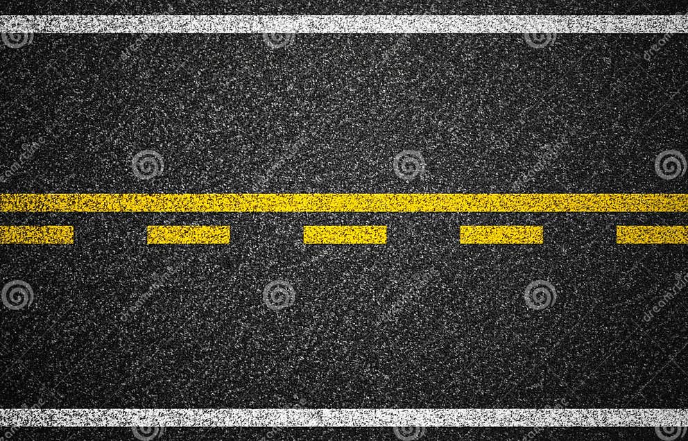 Asphalt Highway with Road Markings Texture Stock Photo - Image of view ...