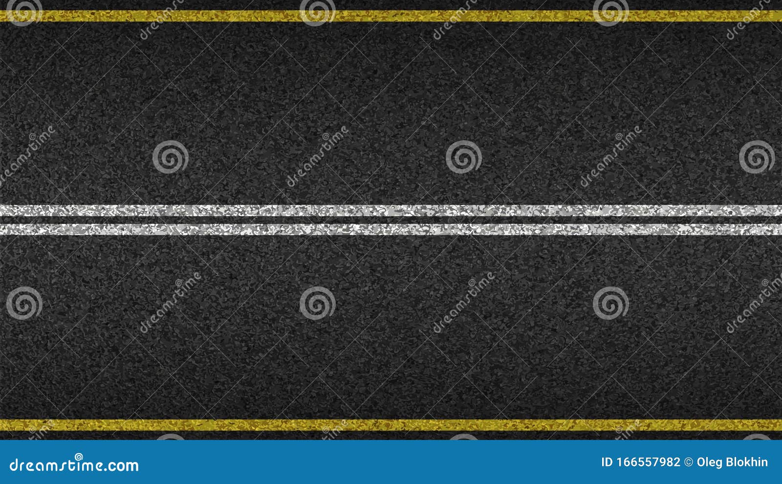 Asphalt Highway Textured Vector Background. Paved Road with a Dividing ...
