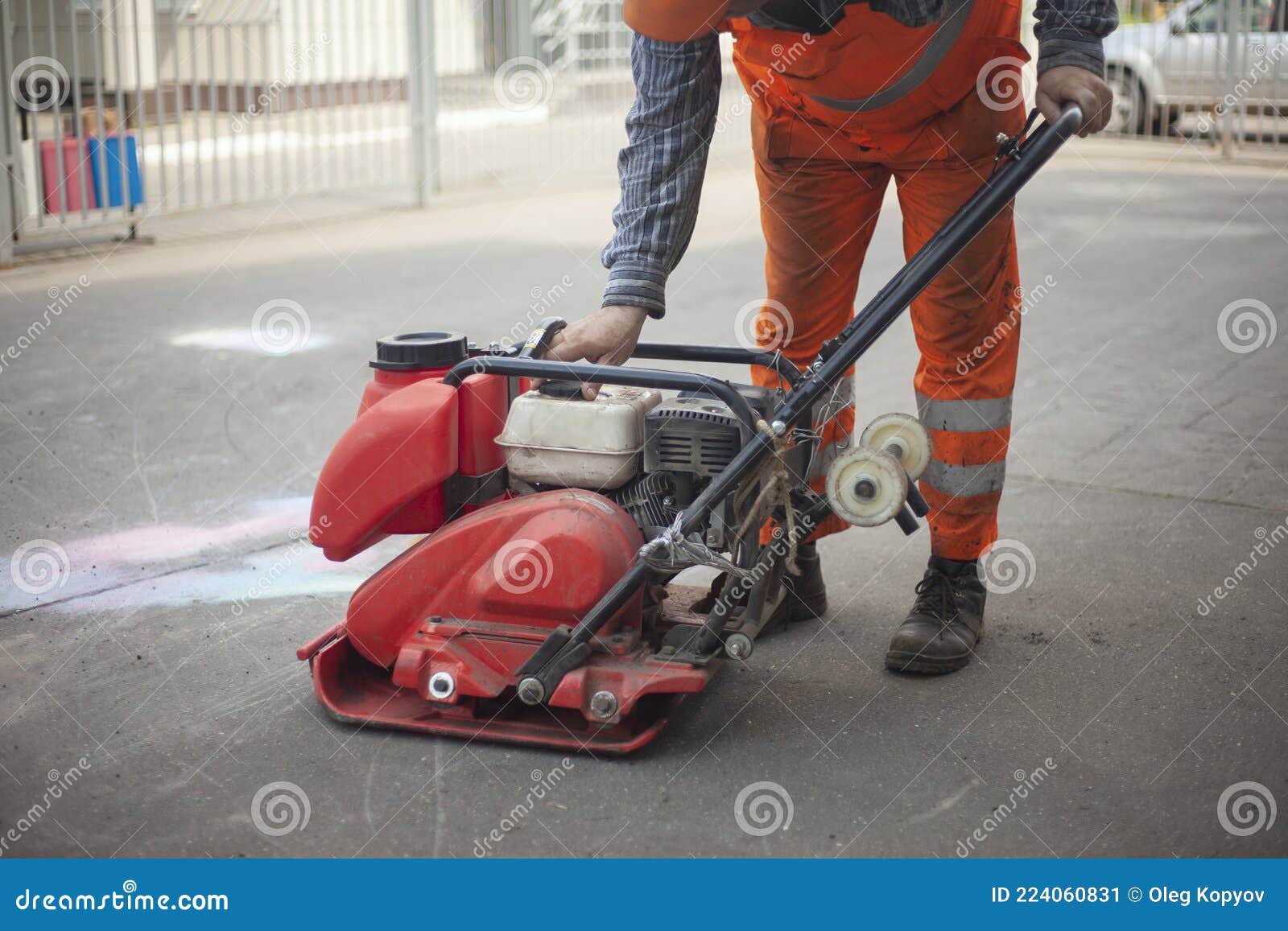 Asphalt Laying. Leveling the Road Stock Image - Image of hard ...