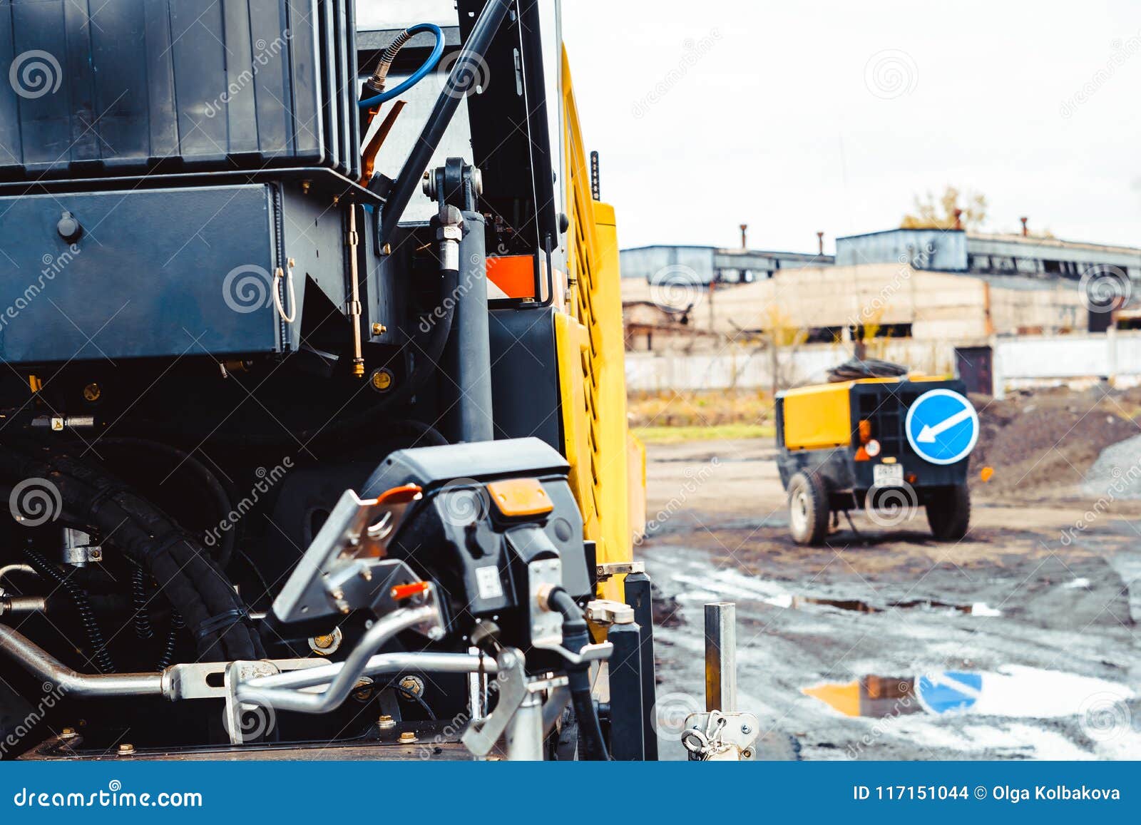 Asphalt laying machines stock photo. Image of asphalt - 117151044