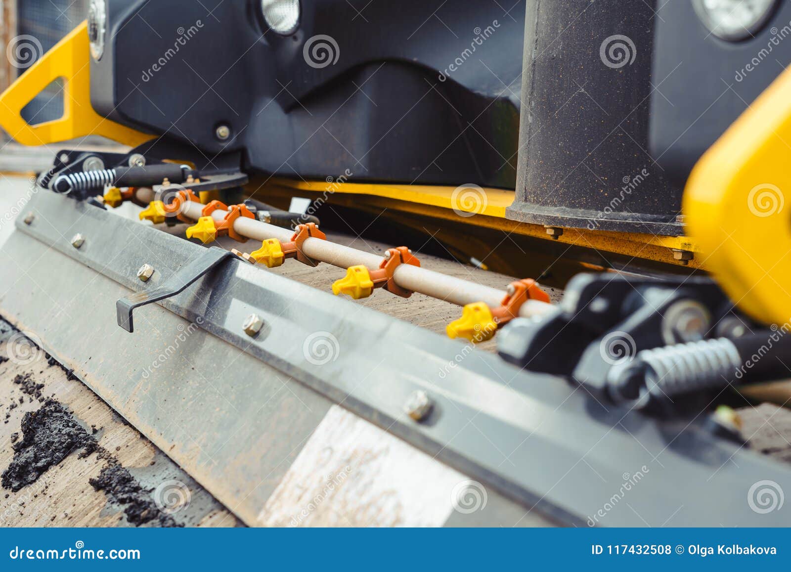 Asphalt laying machines stock photo. Image of asphalt - 117432508