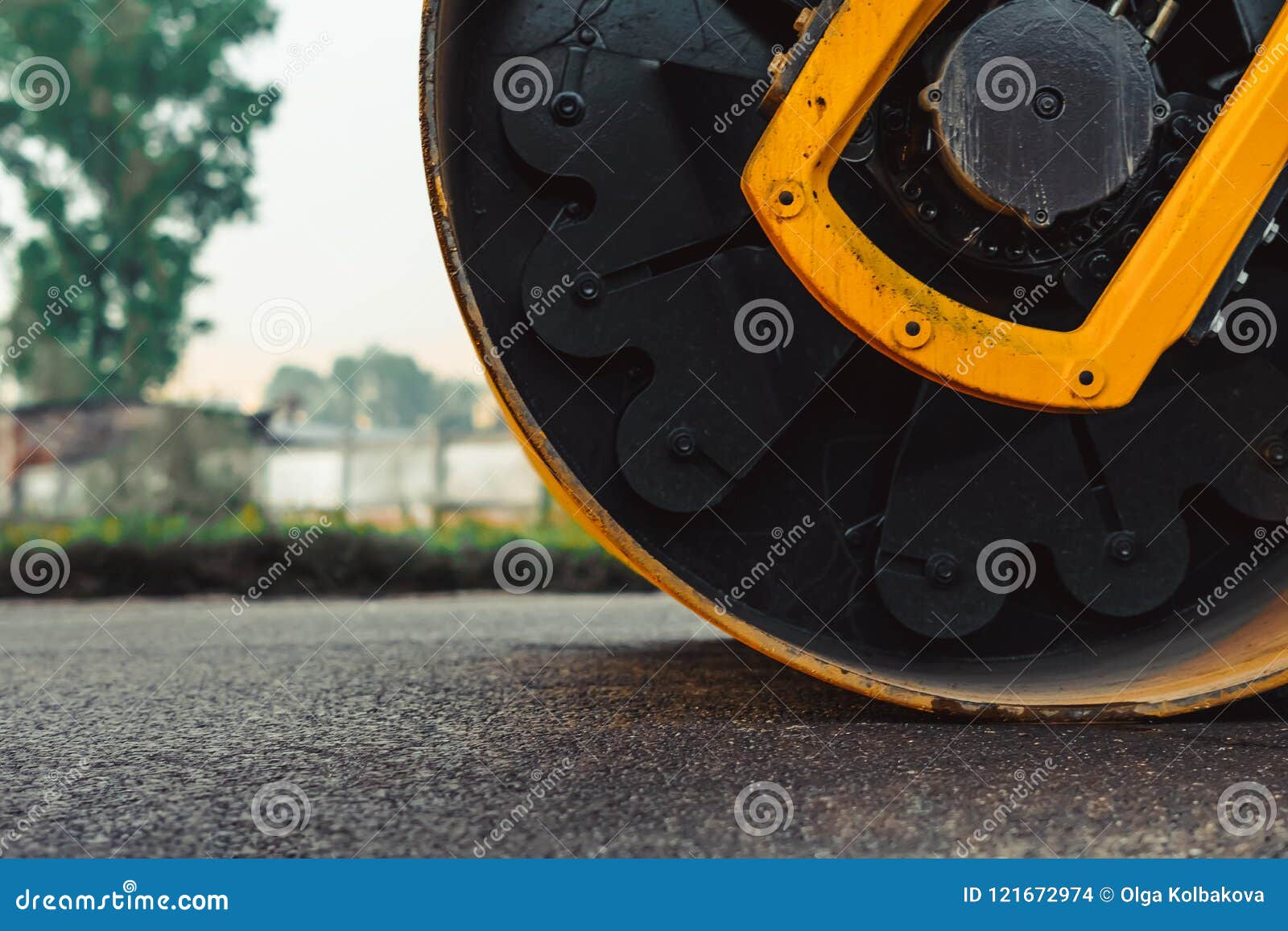Asphalt laying machines stock photo. Image of foundation - 121672974