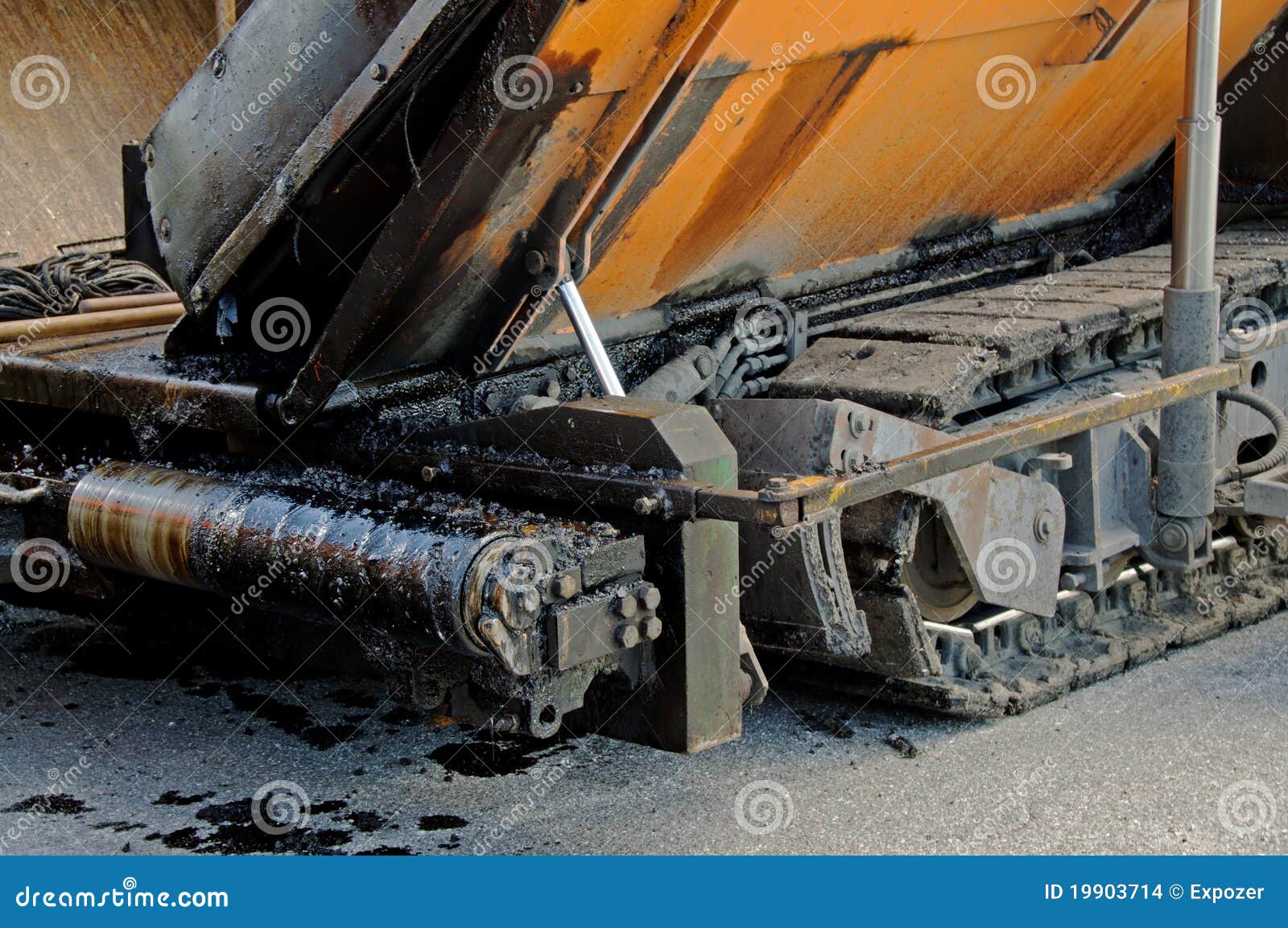 Asphalt machine stock photo. Image of close, compactor - 19903714