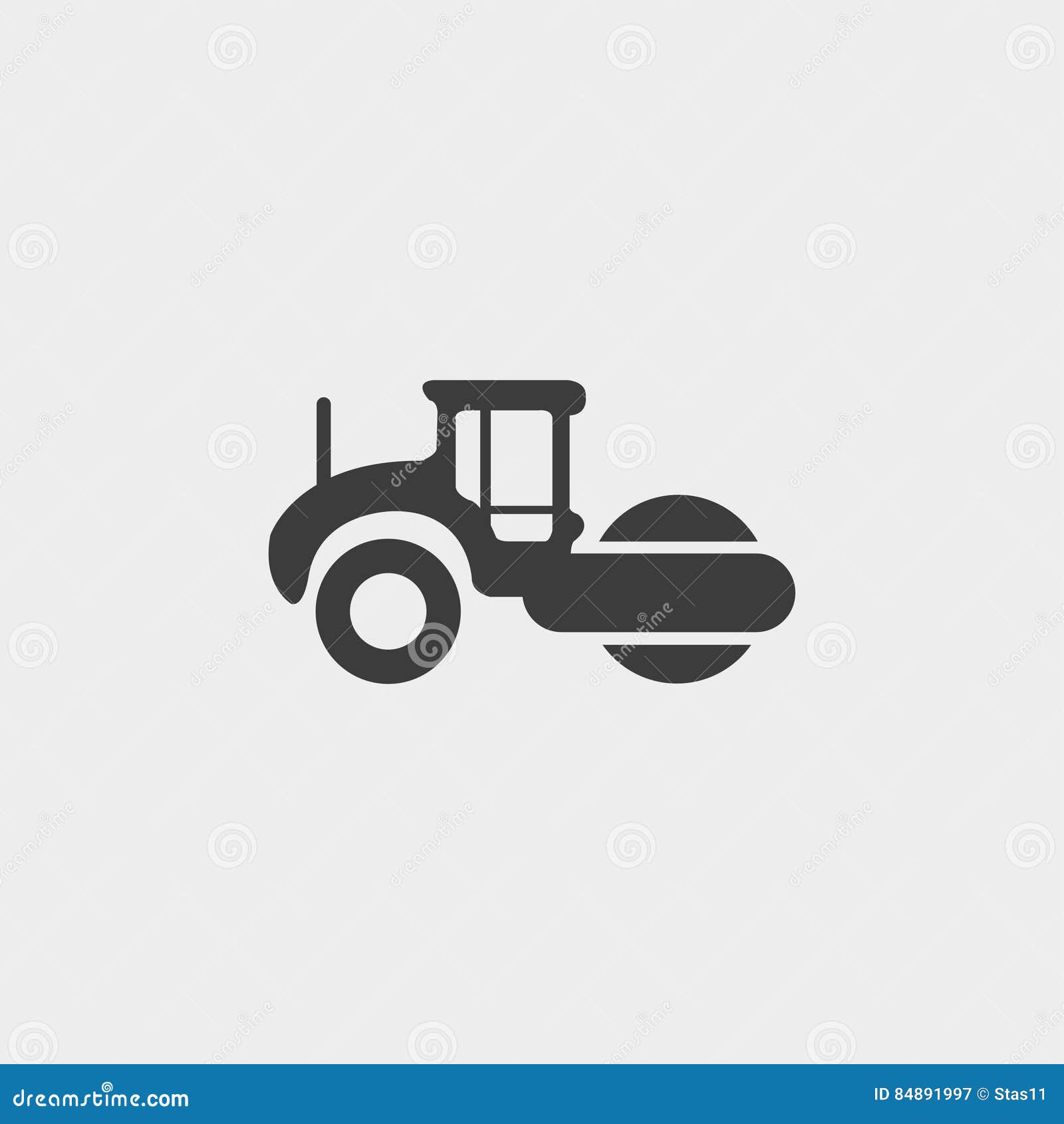 Asphalt Machine Icon in a Flat Design in Black Color. Vector ...