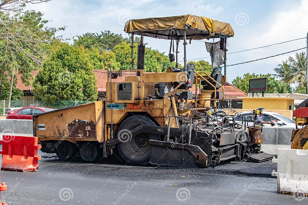 A Repaving Construction of Road. Stock Photo - Image of asphalting ...