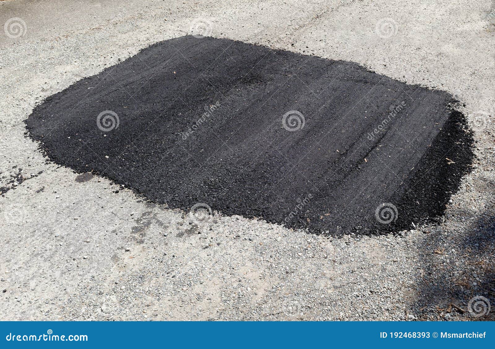 Asphalt patch repair stock image. Image of transportation - 192468393