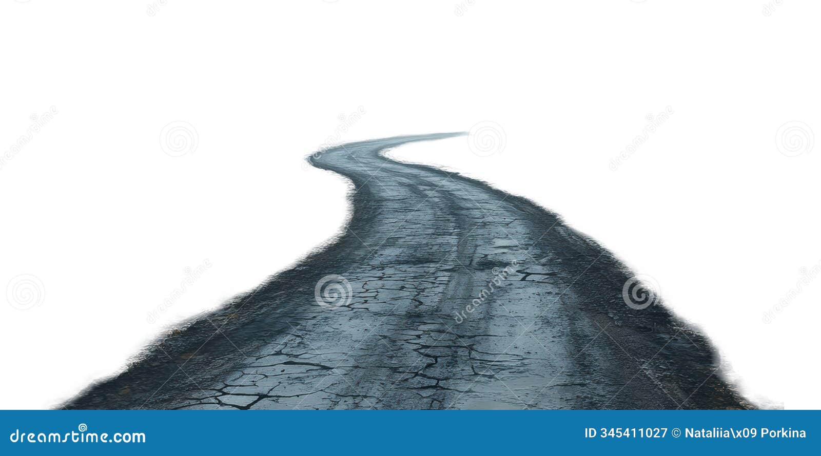 Asphalt Path with Cracks Isolated on Transparent Background Stock Image ...