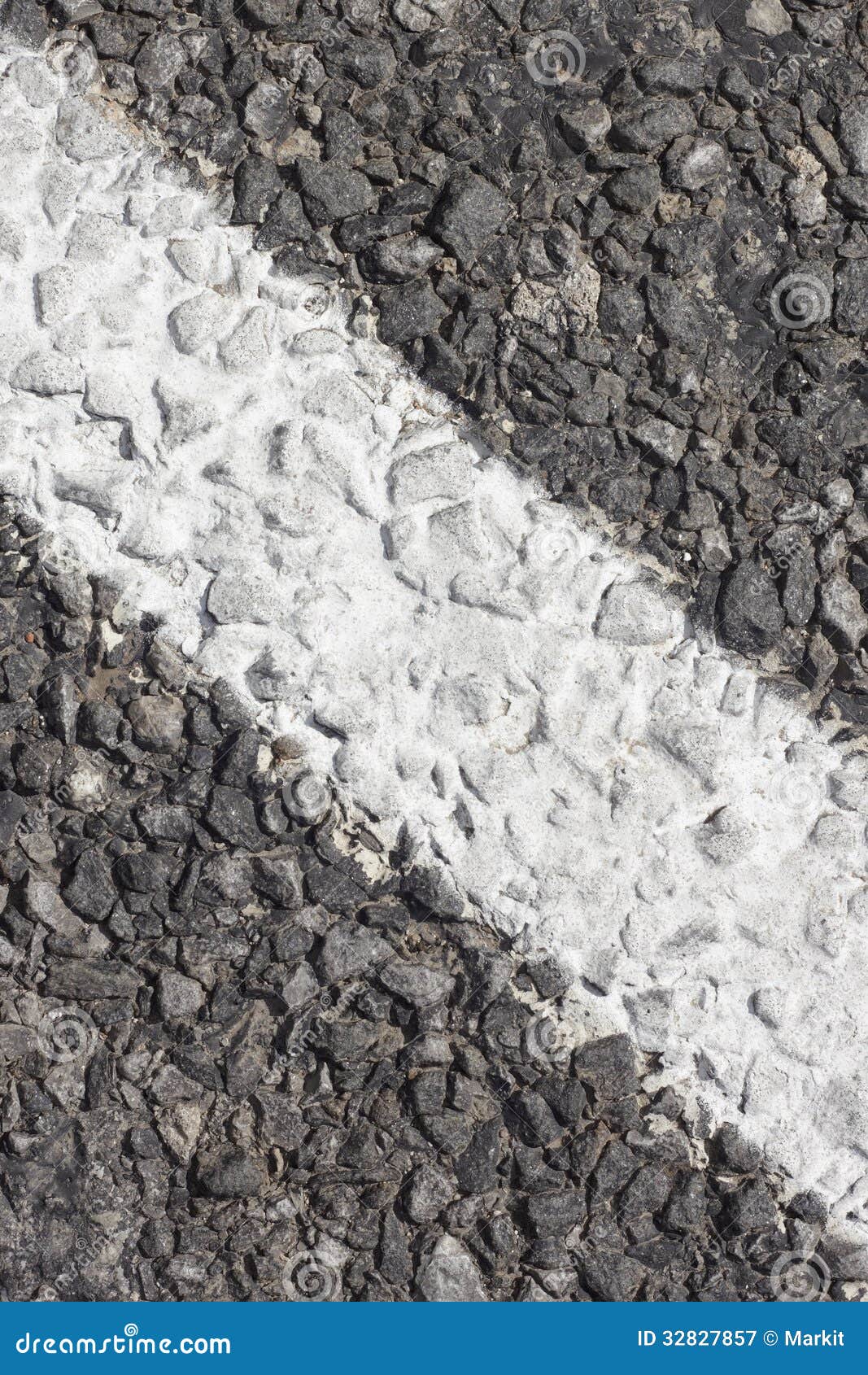 Asphalt Pavement with White Marking Strip Stock Image - Image of ...